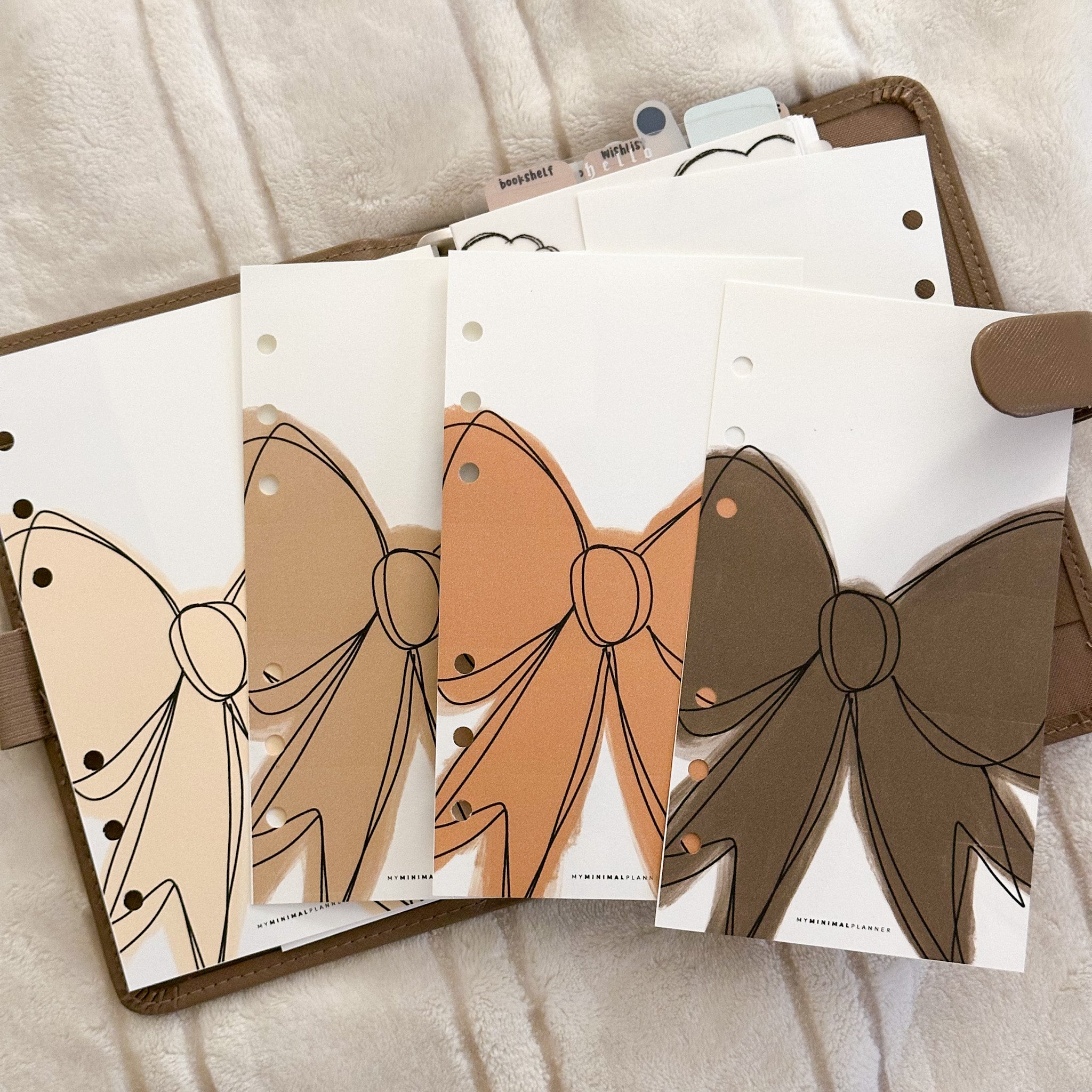 PRD234 - Neutral Bows Bundle - Printable Dashboard – My Minimal Planner