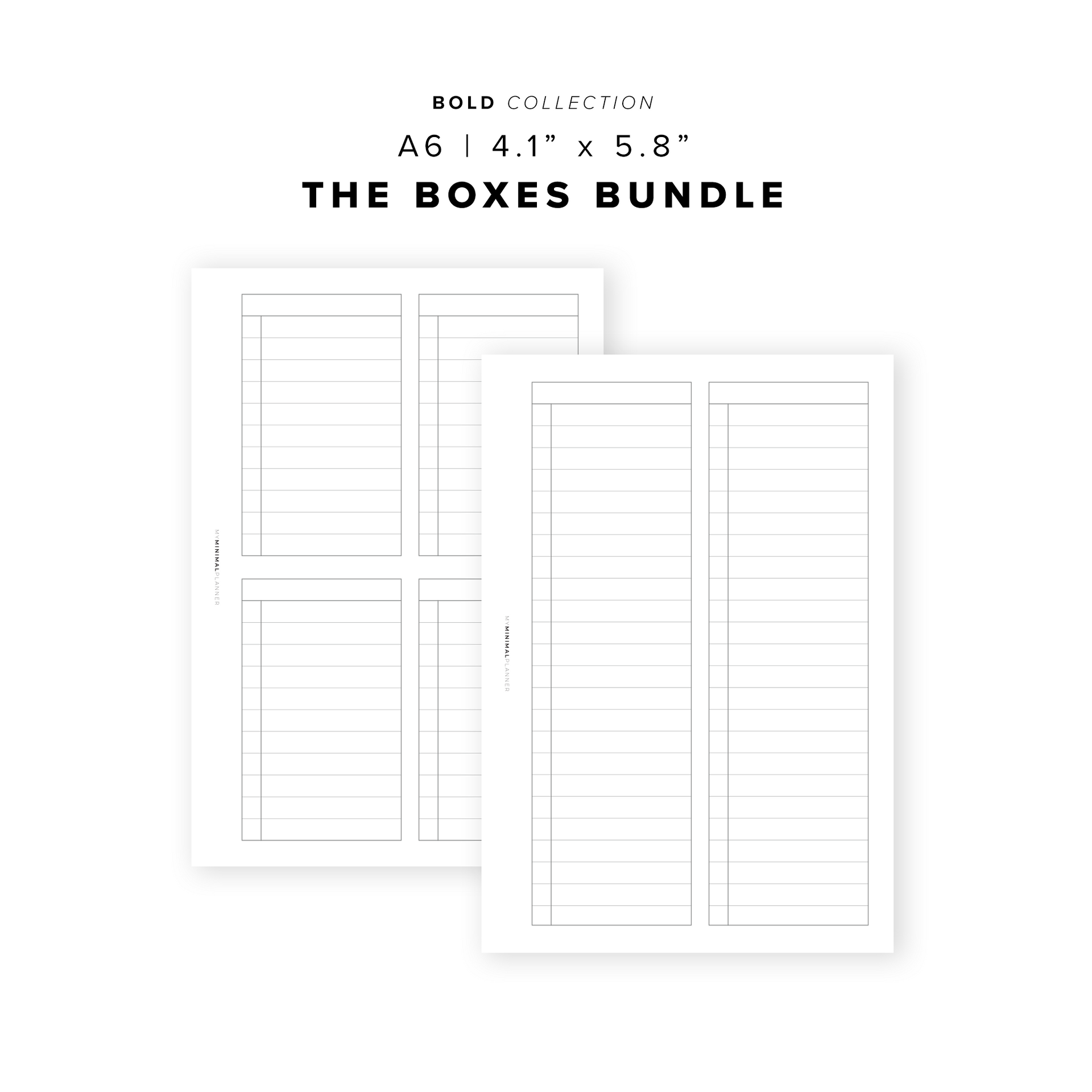 PR259 - The Boxes Duo - Printable Insert – My Minimal Planner