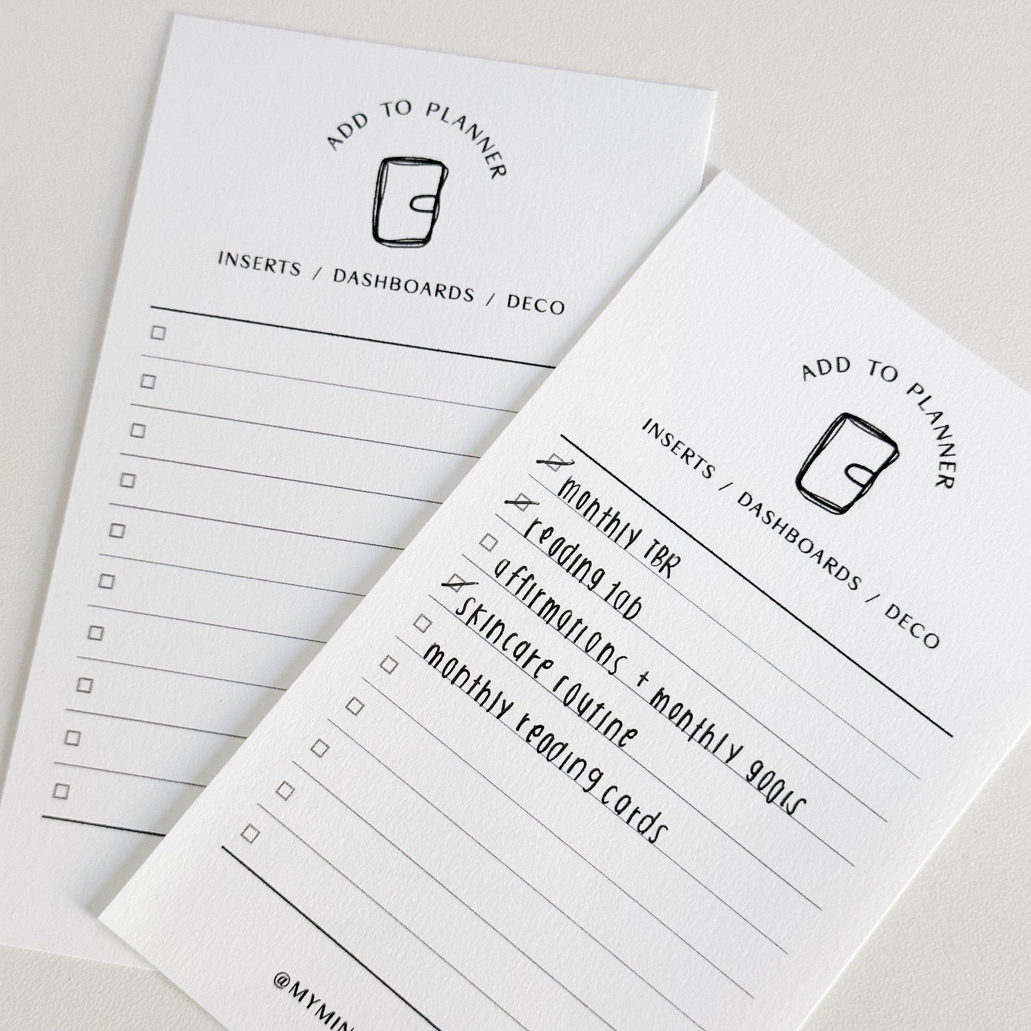 PPC23 - Planner Needs - Printable Planner Cards – My Minimal Planner