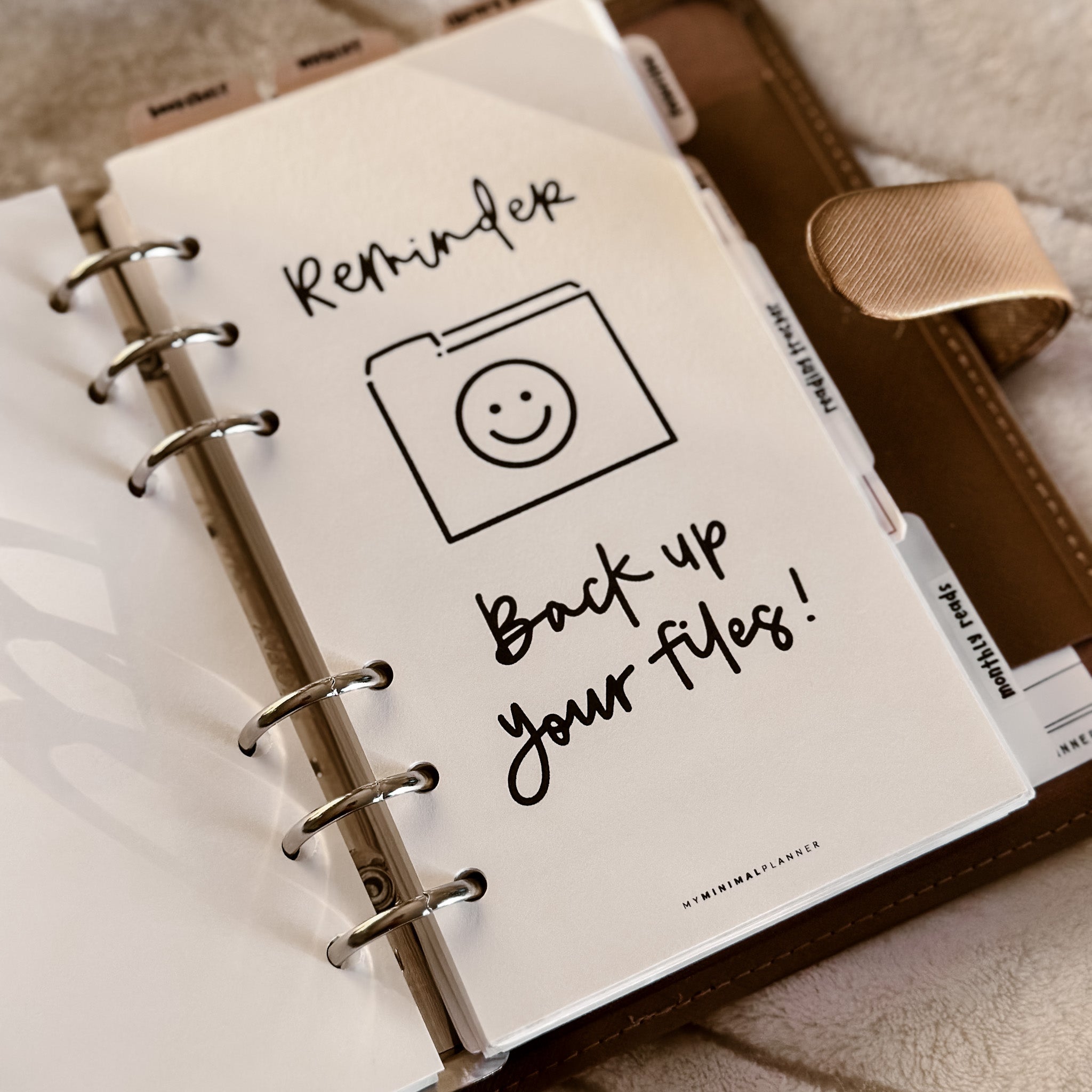 PRD220 - Back Up Files - Printable Dashboard – My Minimal Planner