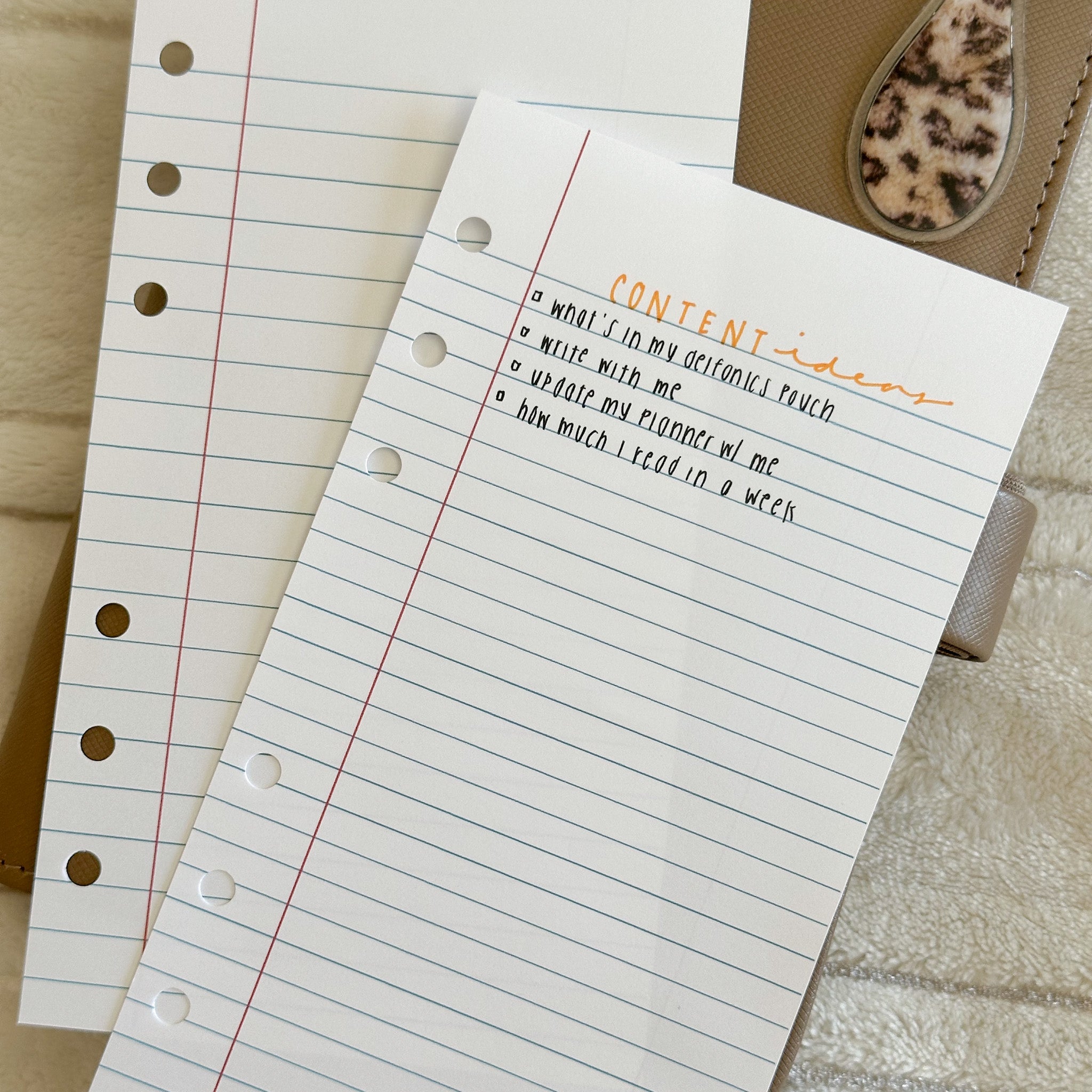 PR304 - Binder Paper Bundle - Printable Insert – My Minimal Planner