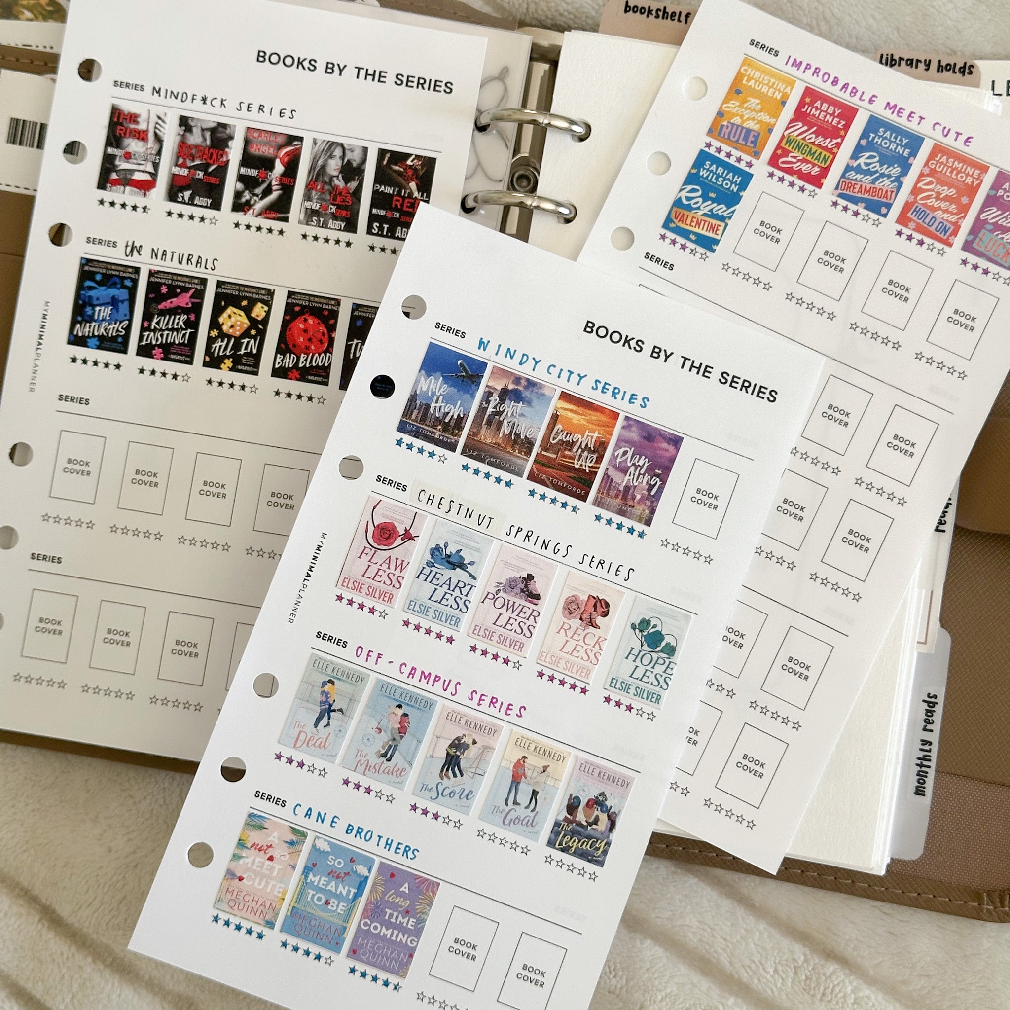 PR309 - Books by the Series V2 Bundle - Printable Insert – My Minimal ...