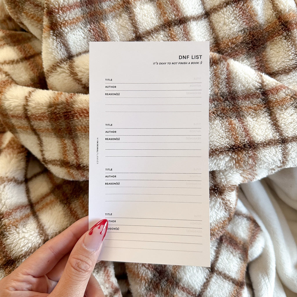 PR216 - DNF List - Printable Insert – My Minimal Planner