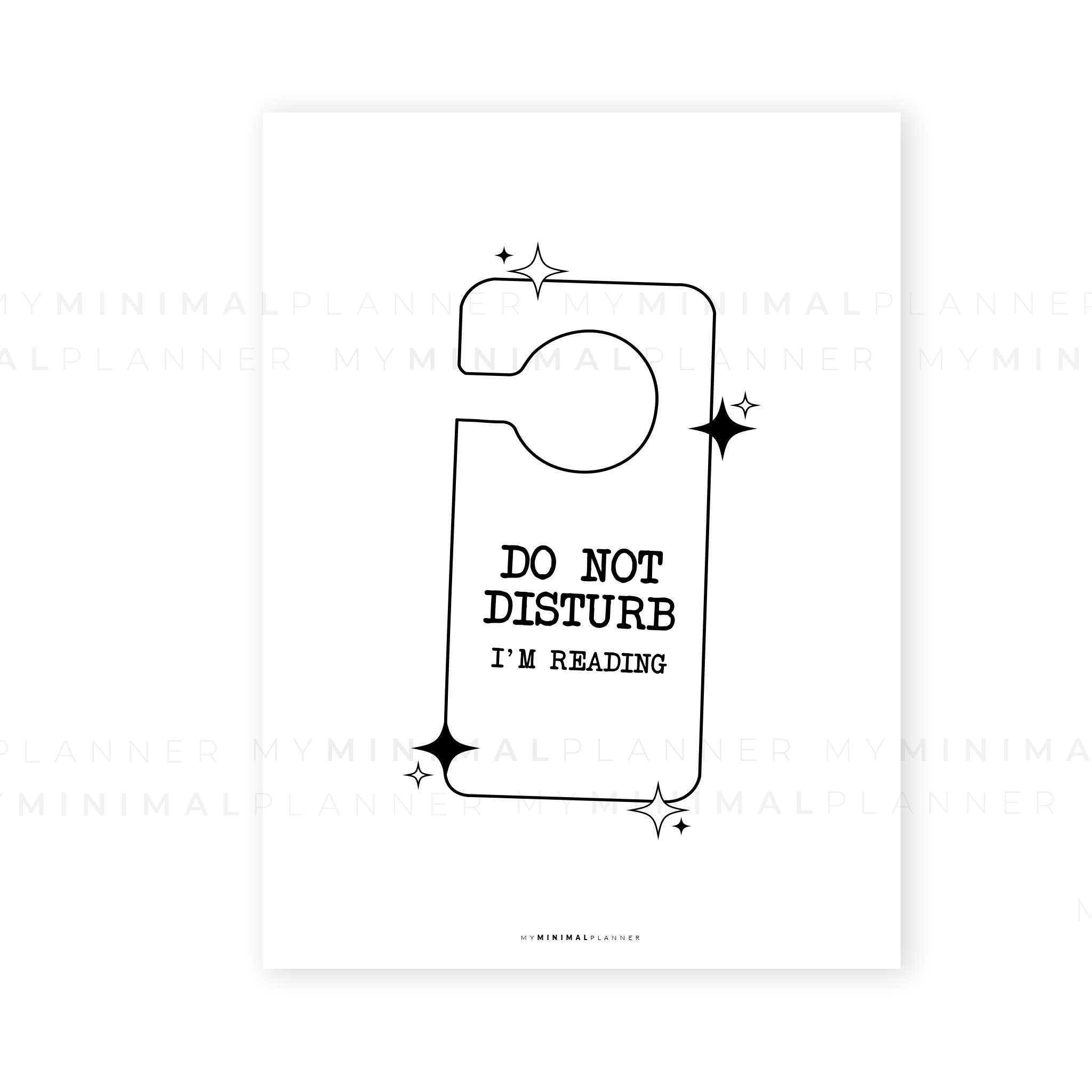 PRD206 - Do Not Disturb Reading - Printable Dashboard – My Minimal Planner