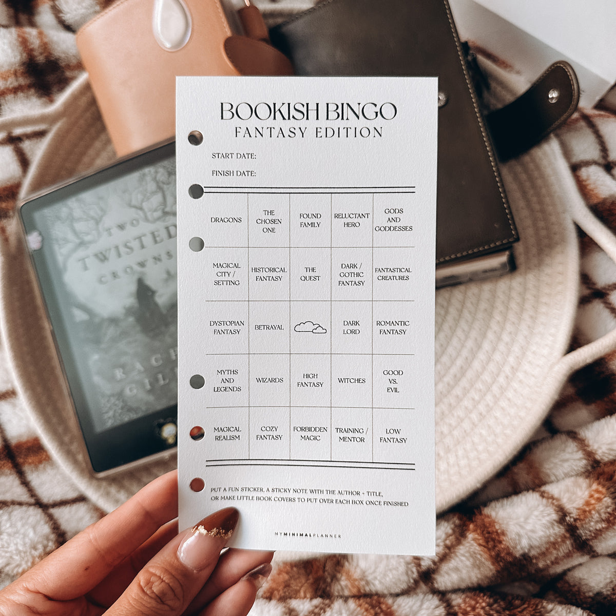 PRD180 - Fantasy Bookish Bingo - Printable Dashboard – My Minimal Planner