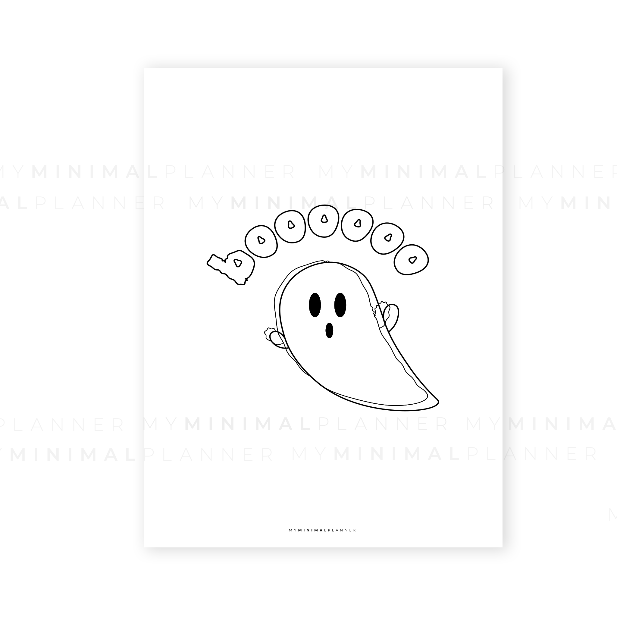 PRD168 - Ghost Boo - Printable Dashboard – My Minimal Planner
