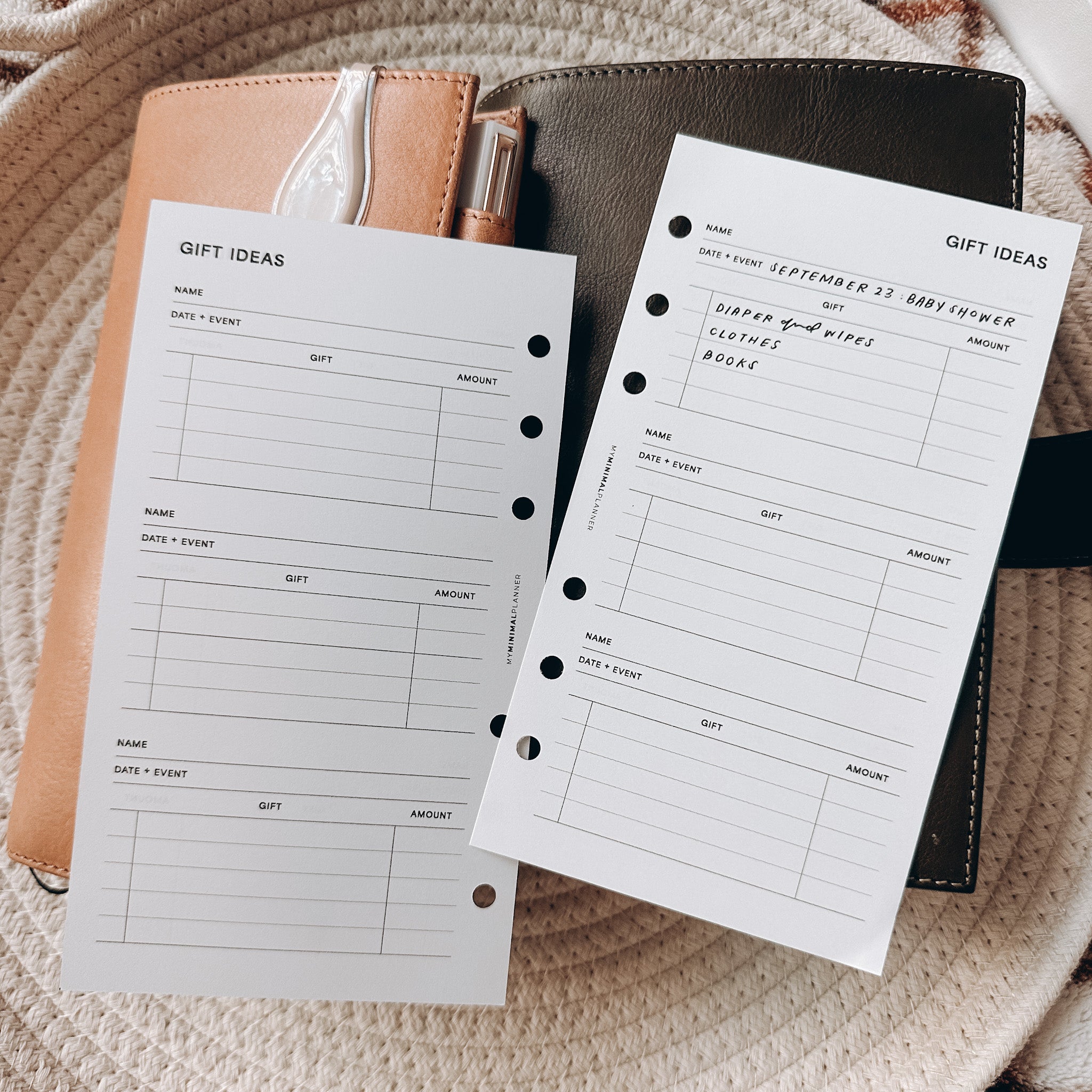 PR211 - Gift Ideas - Printable Insert – My Minimal Planner