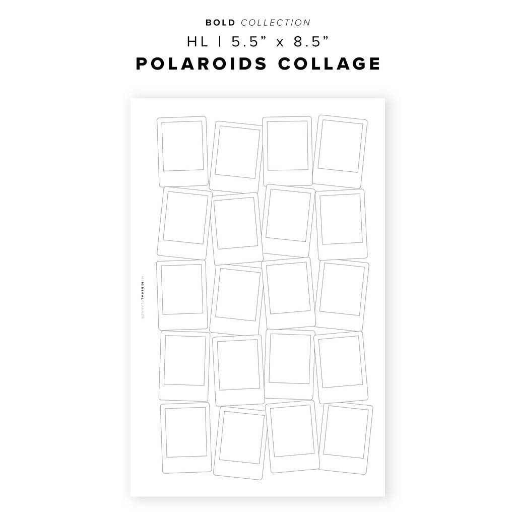 PR295 - Polaroids Collage - Printable Insert – My Minimal Planner
