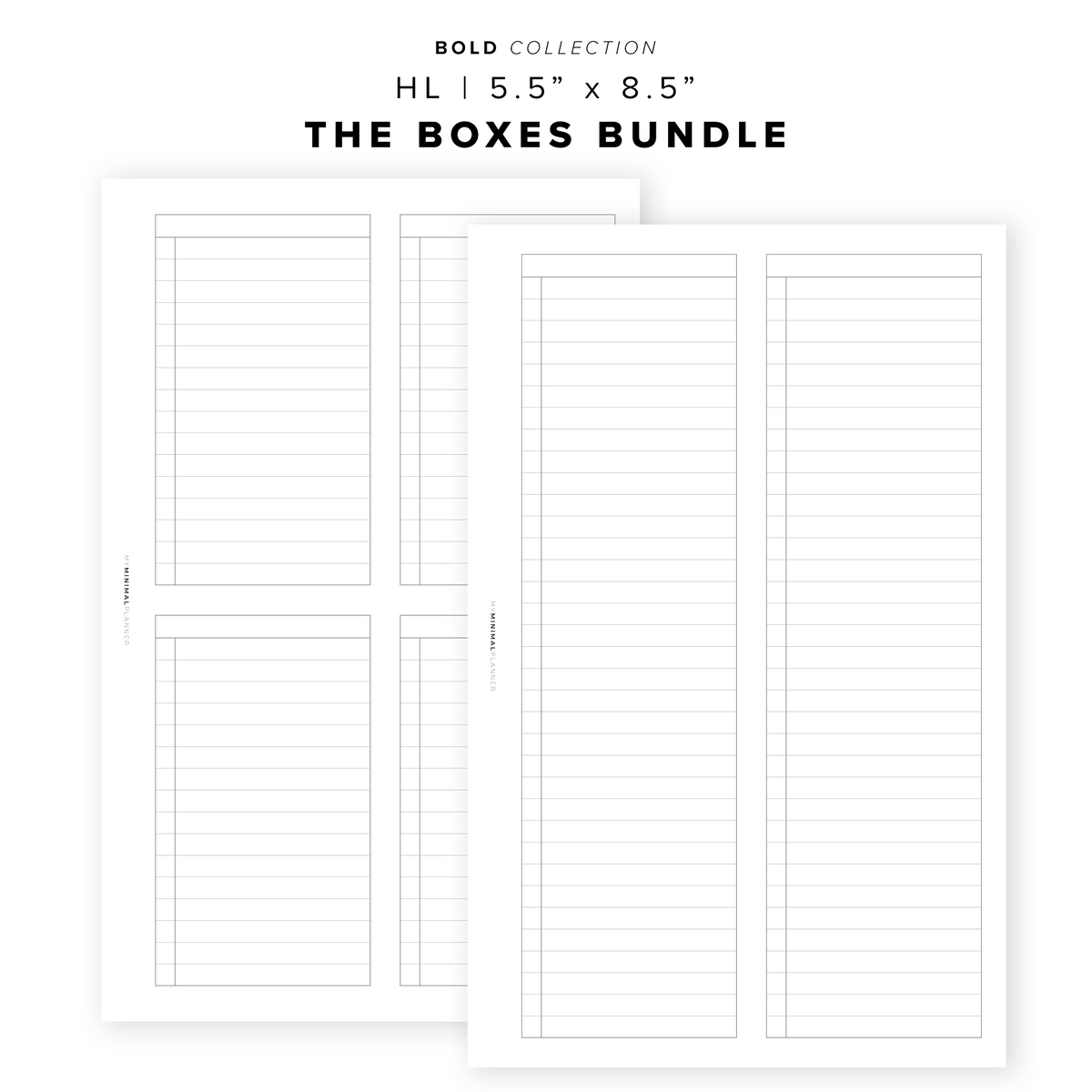 PR259 - The Boxes Duo - Printable Insert – My Minimal Planner