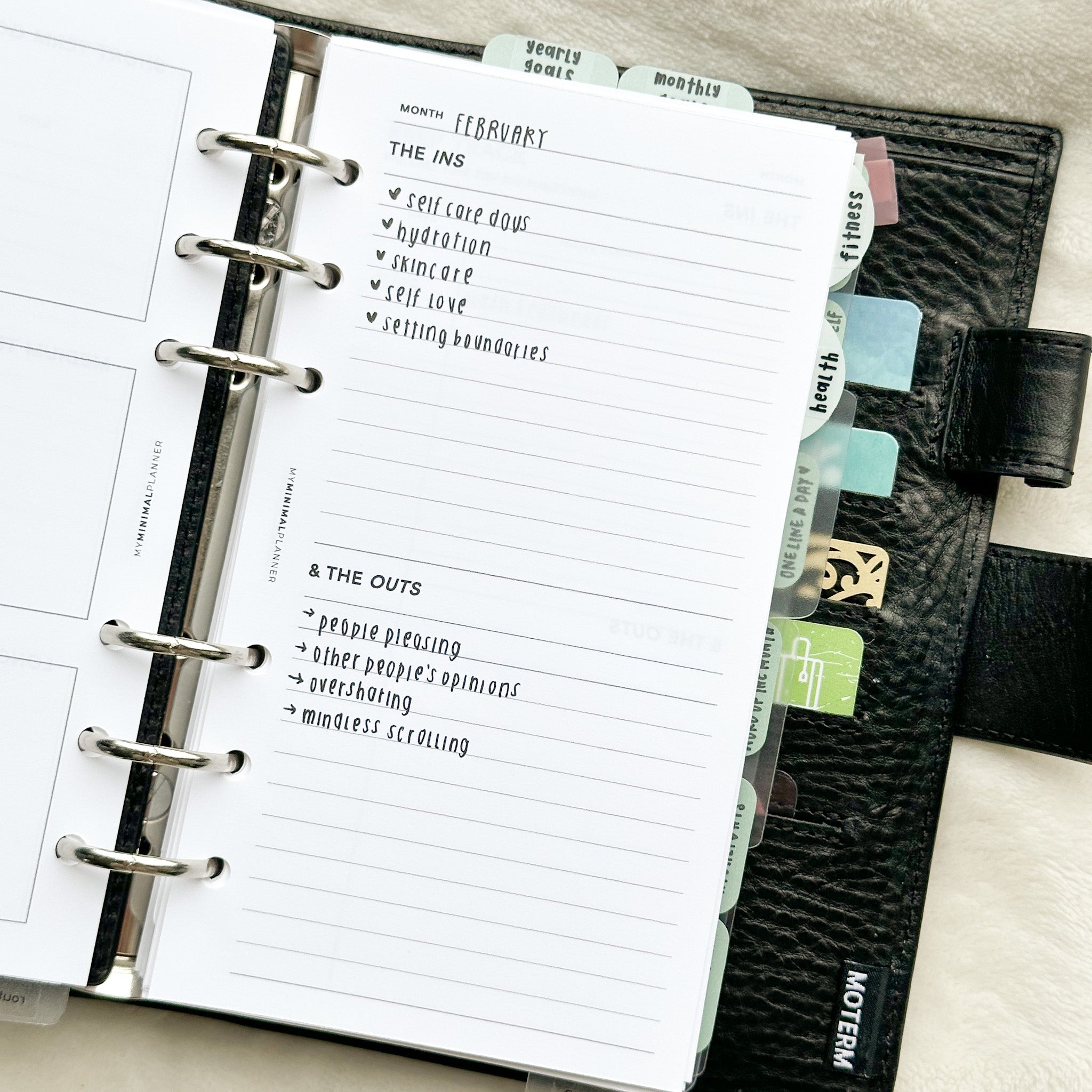 PR250 - Ins and Outs - Printable Insert – My Minimal Planner