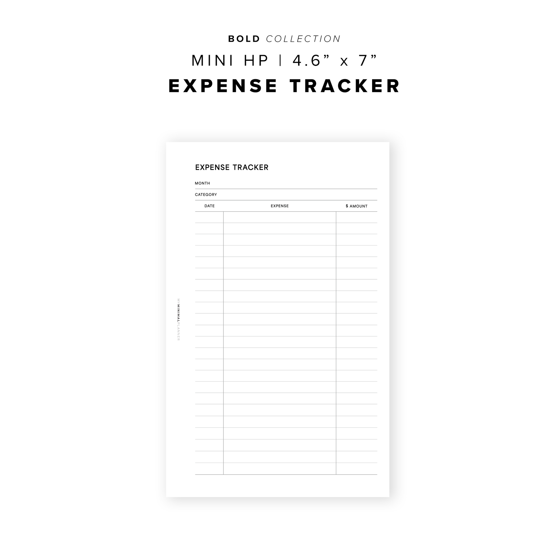 PR226 - Expense Tracker V3 - Printable Insert – My Minimal Planner