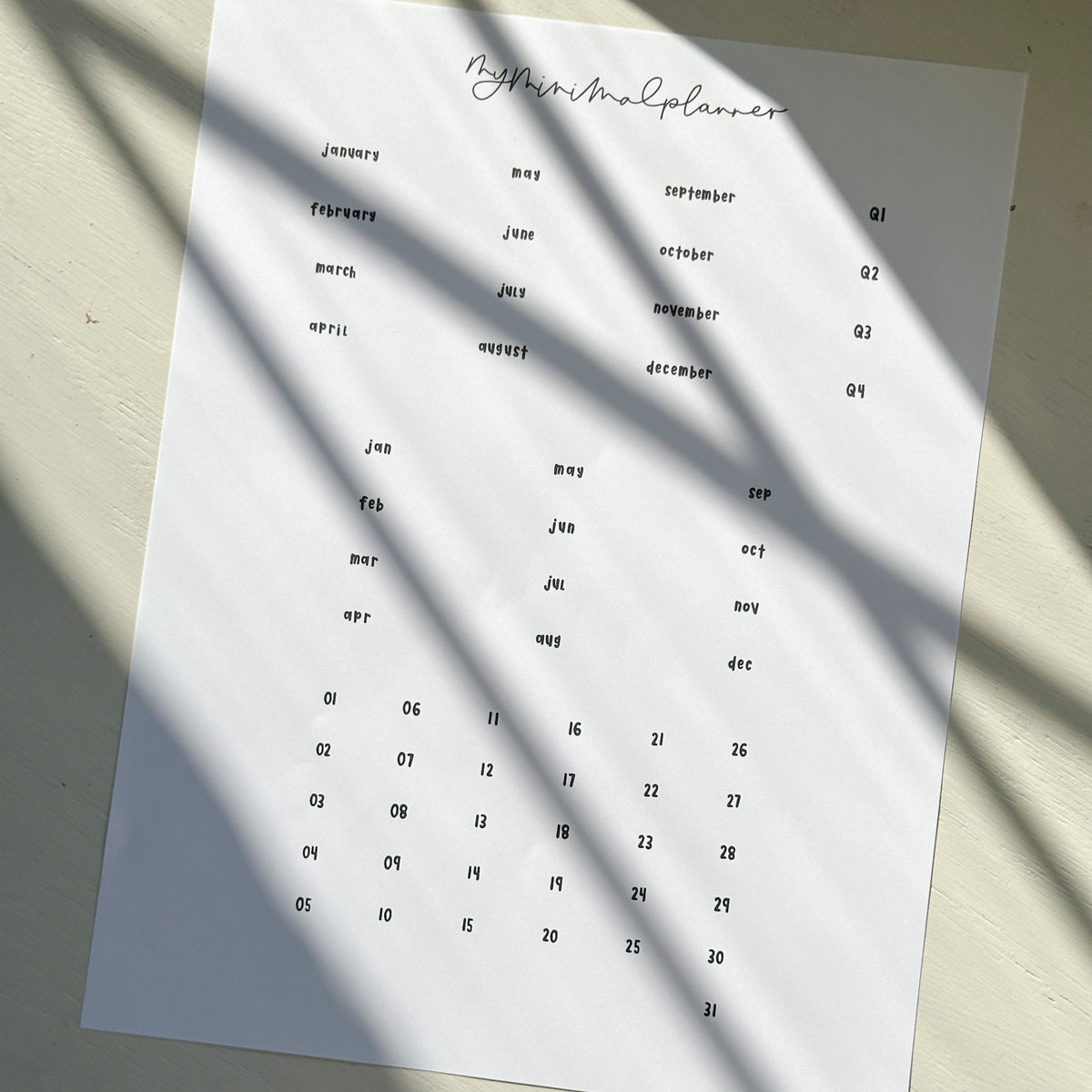 PRS06 - Monthly Headers 2 - Printable Stickers – My Minimal Planner