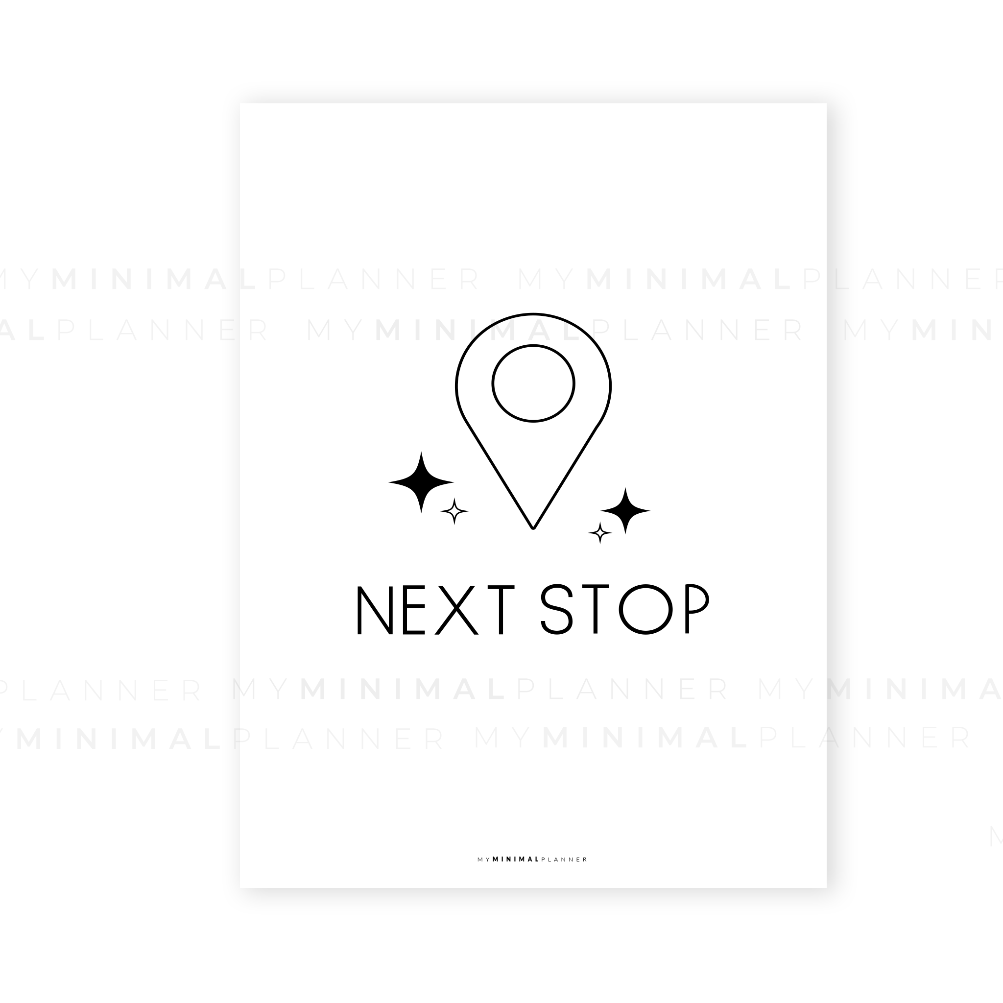 PRD207 - Next Stop - Printable Dashboard – My Minimal Planner