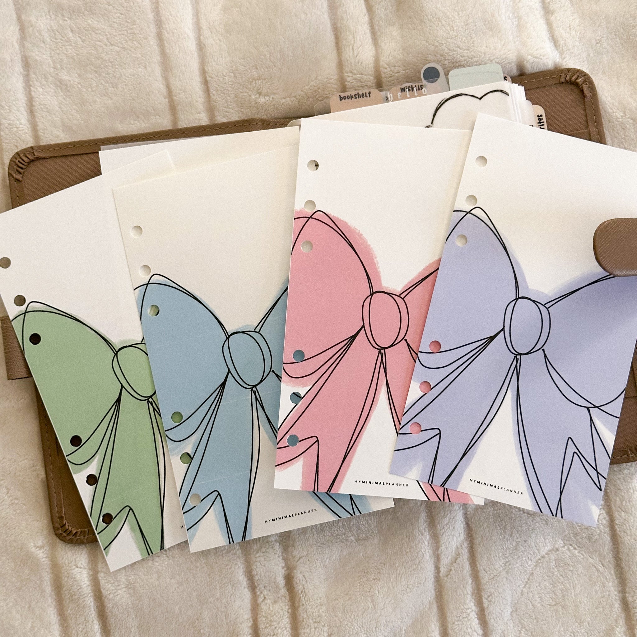 PRD233 - Pastel Bows Bundle - Printable Dashboard – My Minimal Planner