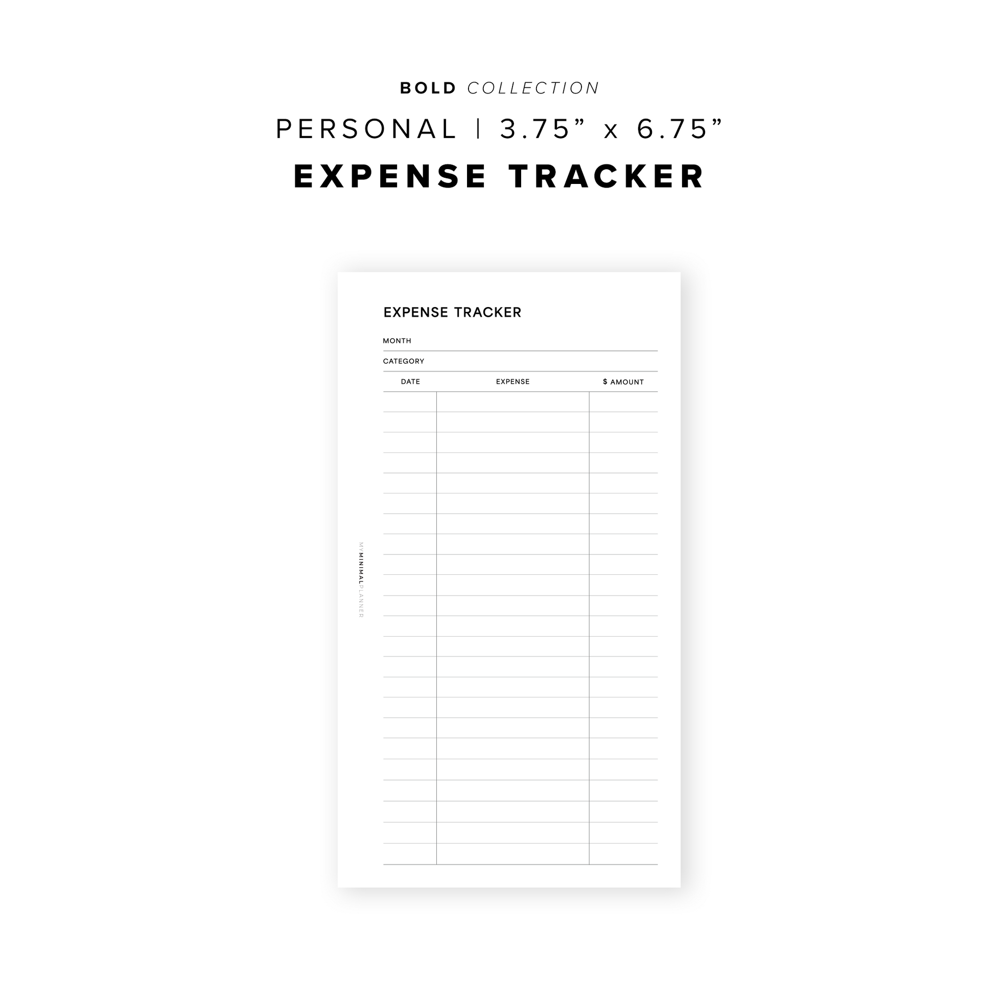 PR226 - Expense Tracker V3 - Printable Insert – My Minimal Planner
