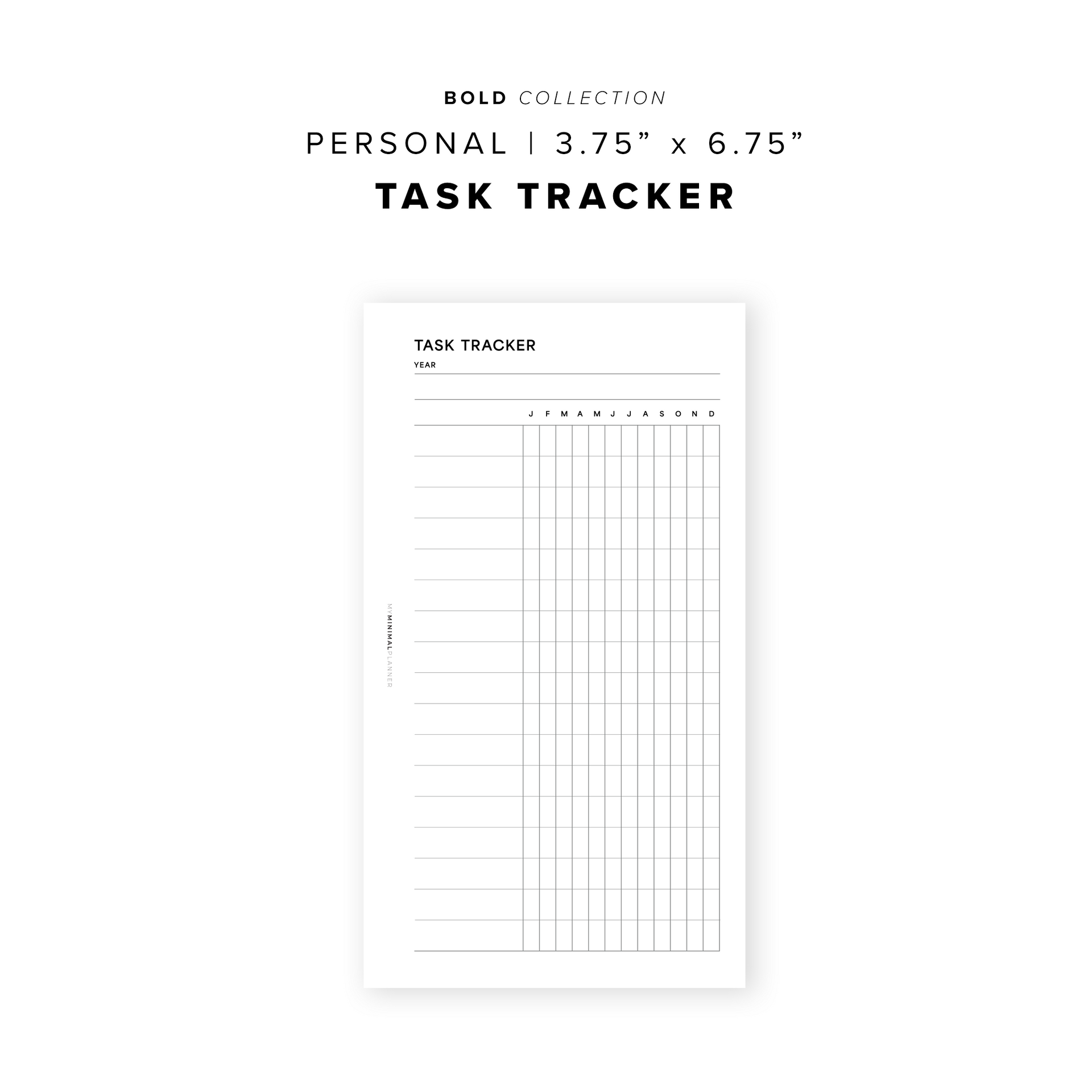 PR287 - Task Tracker - Printable Insert – My Minimal Planner
