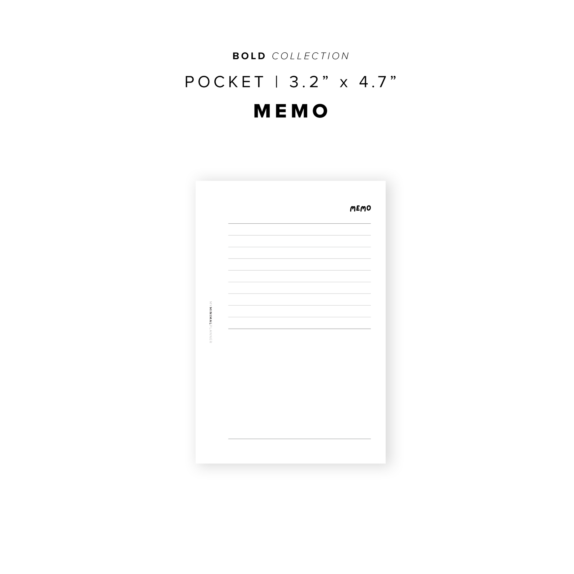 PR311 - Memo - Printable Insert – My Minimal Planner