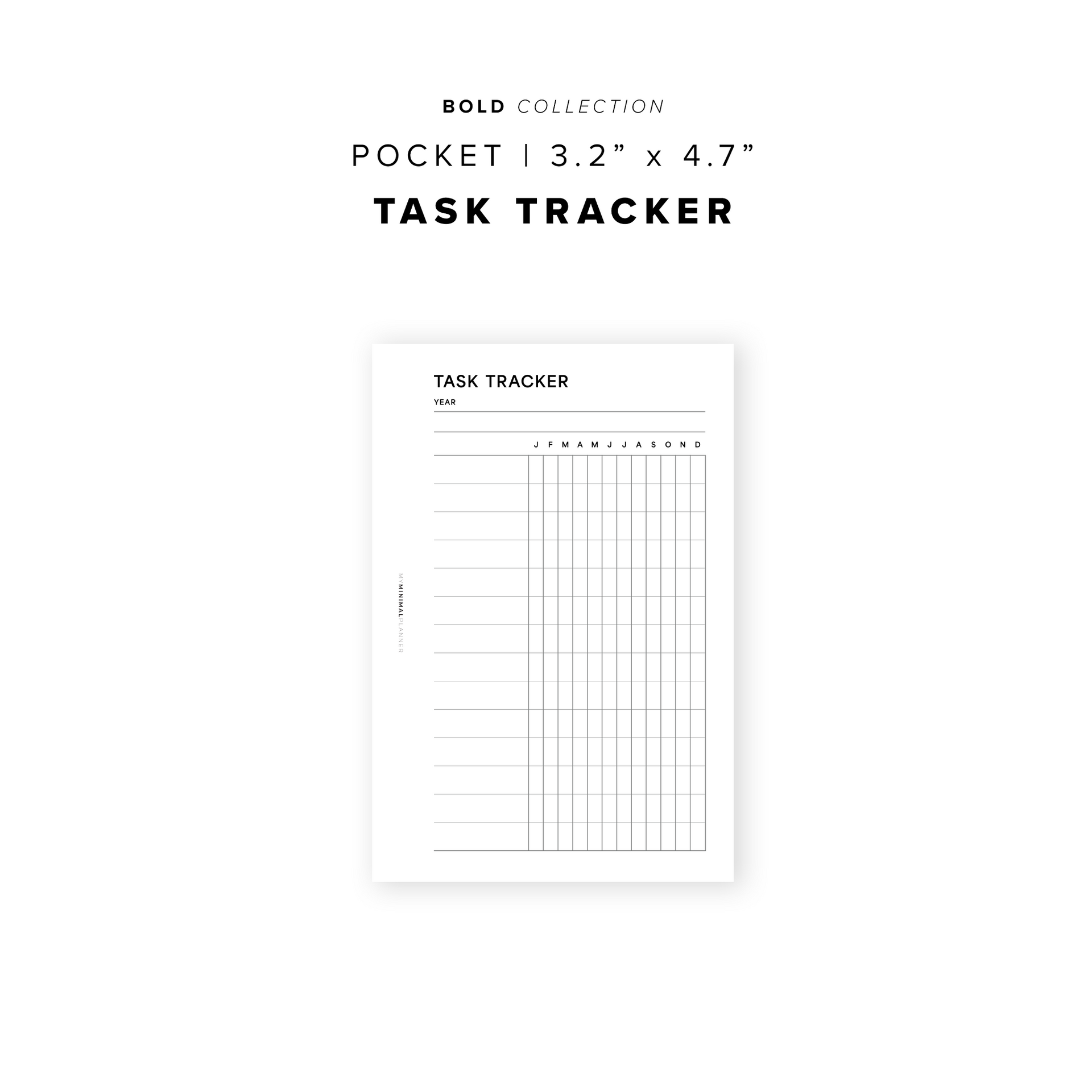 PR287 - Task Tracker - Printable Insert – My Minimal Planner