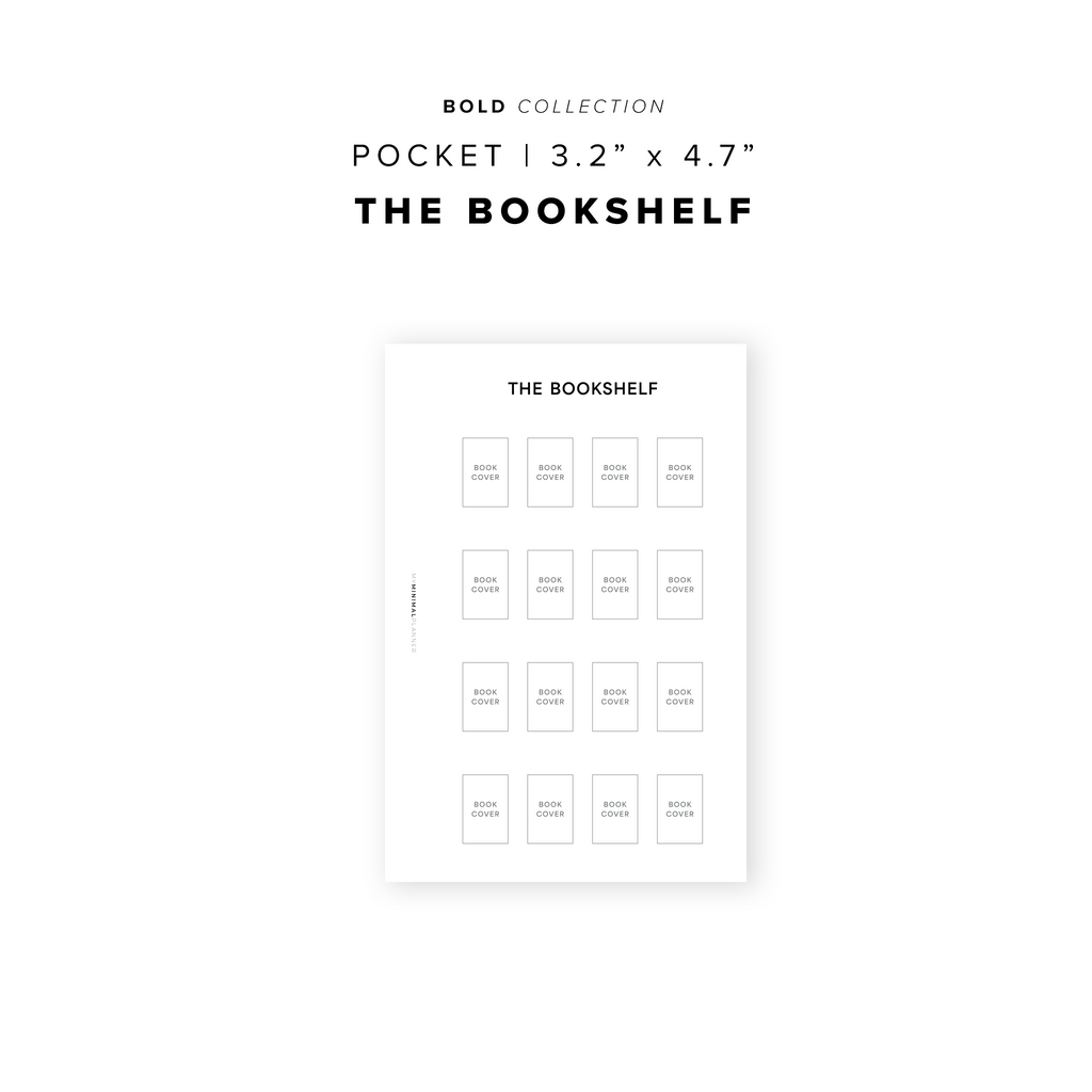 PR232 - The Bookshelf - Printable Insert – My Minimal Planner