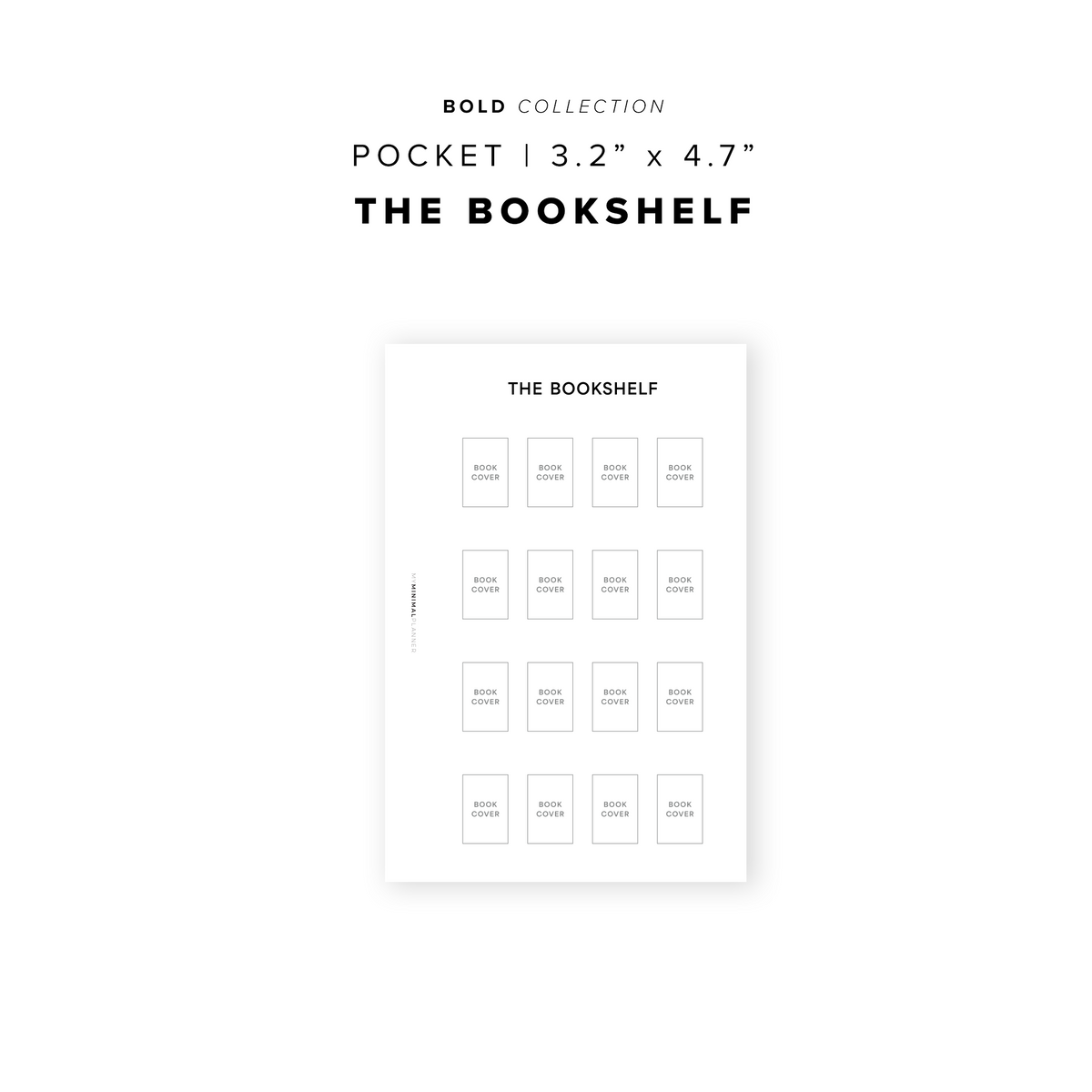 PR232 - The Bookshelf - Printable Insert – My Minimal Planner