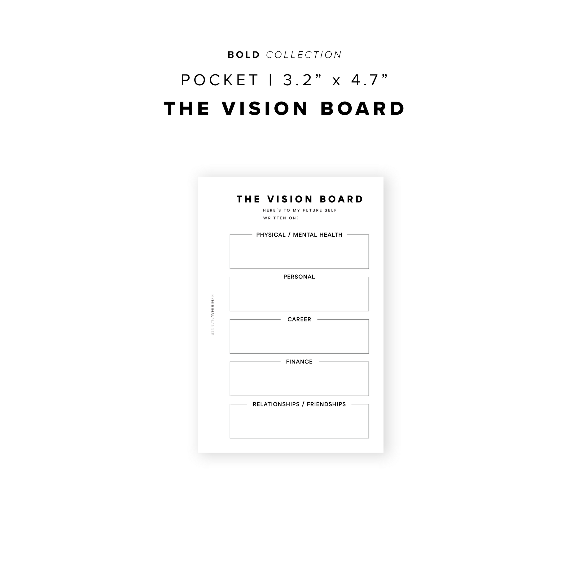 PR235 - The Vision Board - Printable Insert – My Minimal Planner