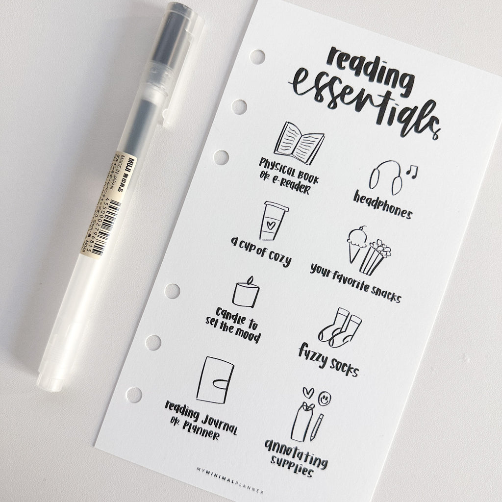 PRD176 - Reading Essentials - Printable Dashboard – My Minimal Planner