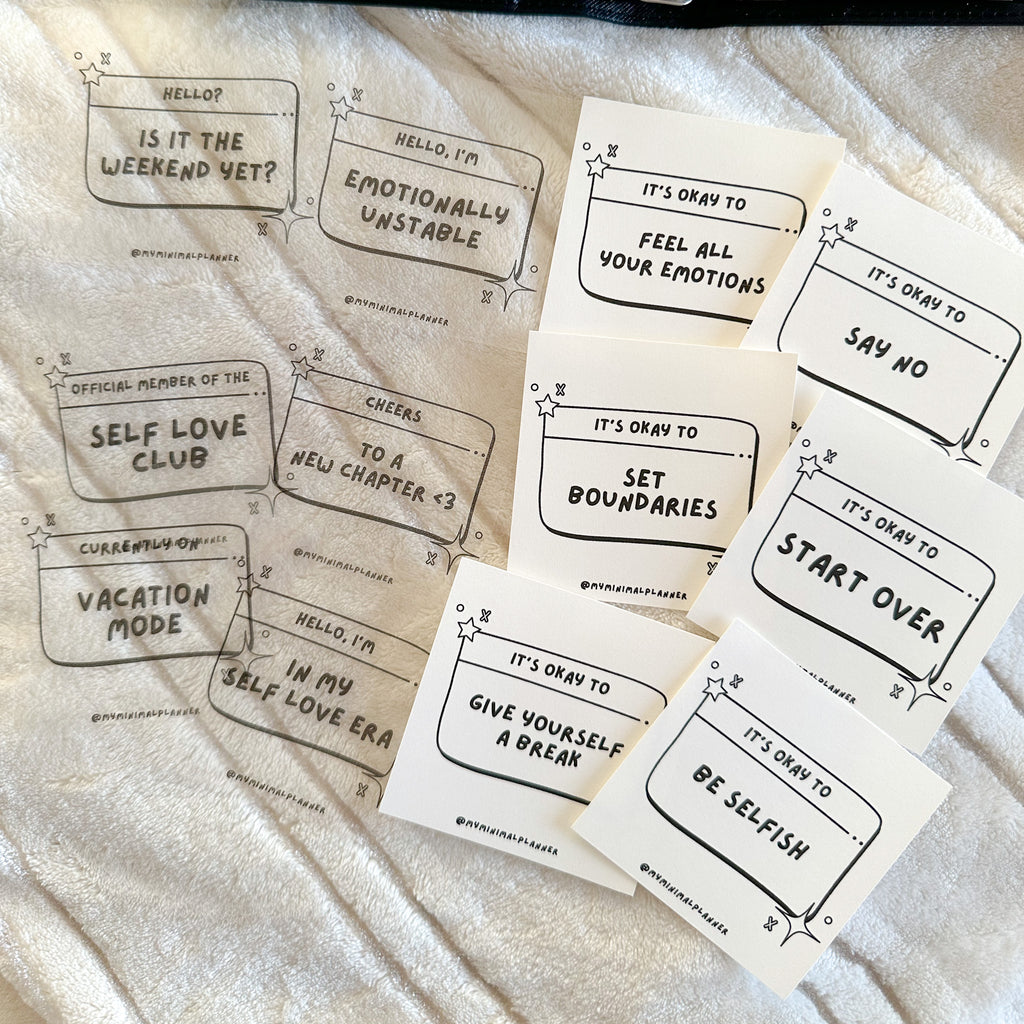 PPC29 - Self Love Cards - Printable Planner Cards – My Minimal Planner