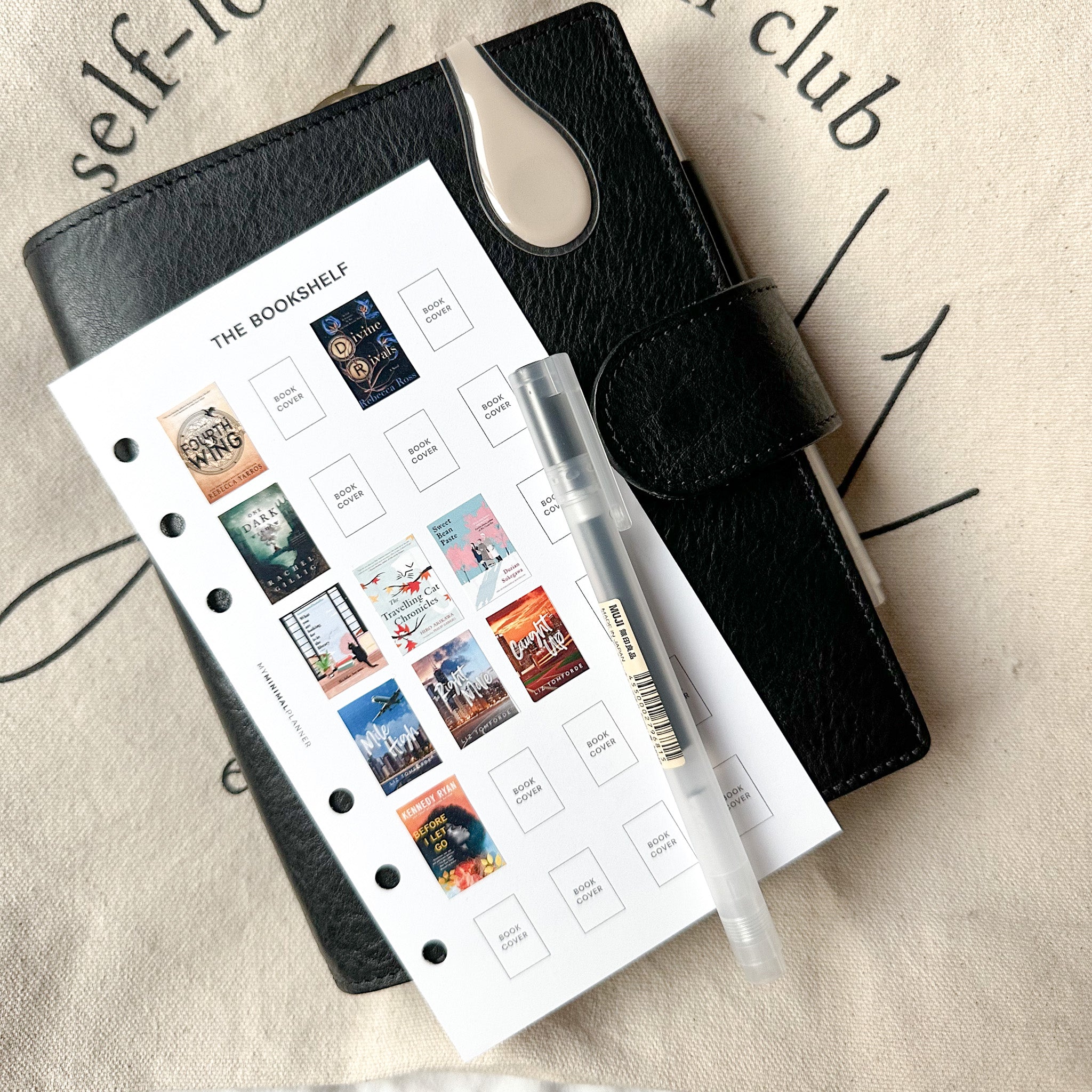 PR232 - The Bookshelf - Printable Insert – My Minimal Planner