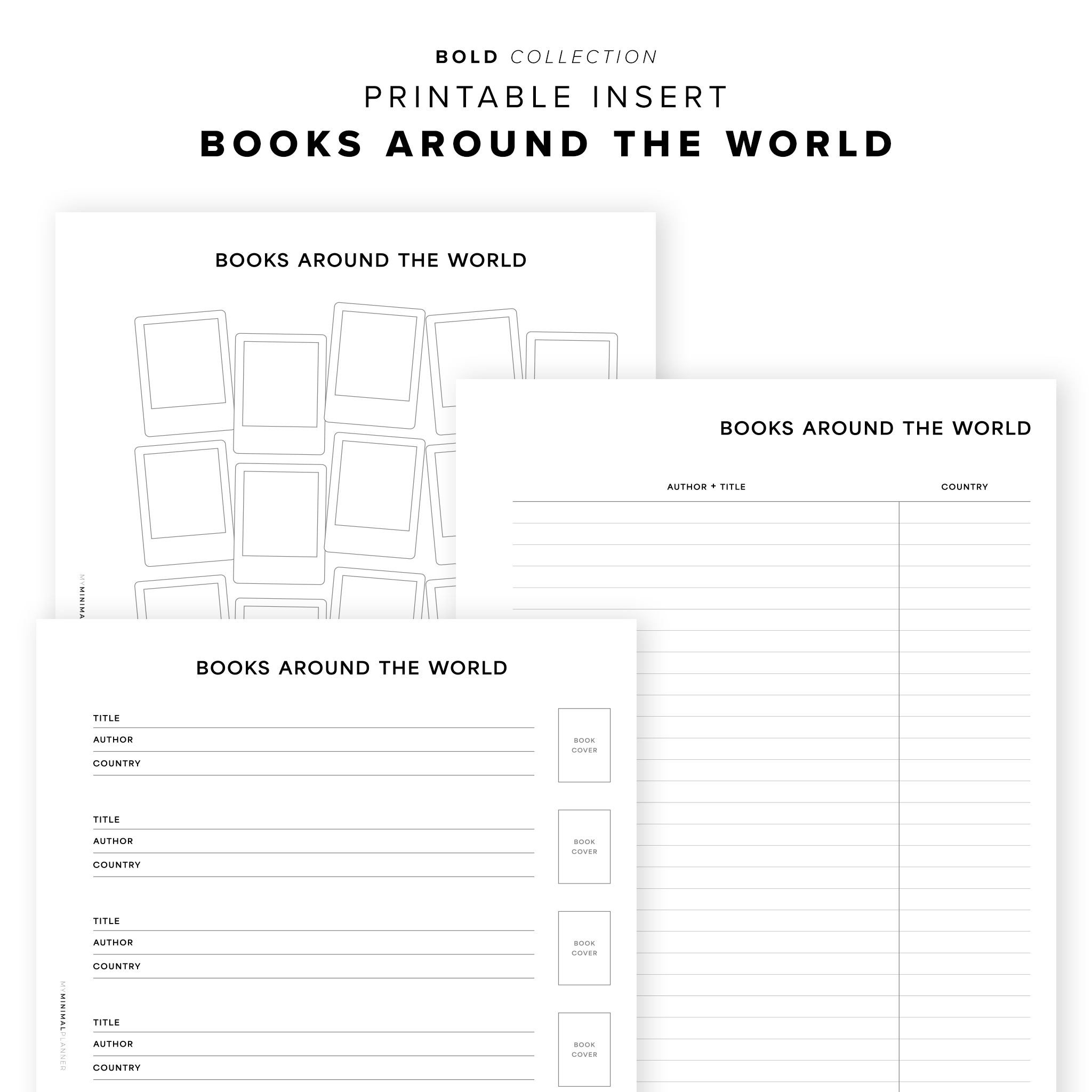 PR298 - Books Around the World Bundle - Printable Insert – My Minimal ...