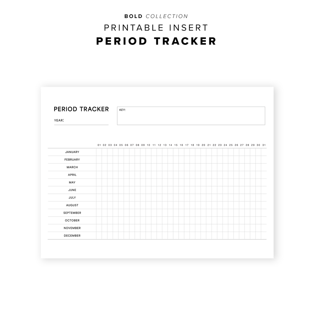 PR214 - Period Tracker - Printable Insert – My Minimal Planner