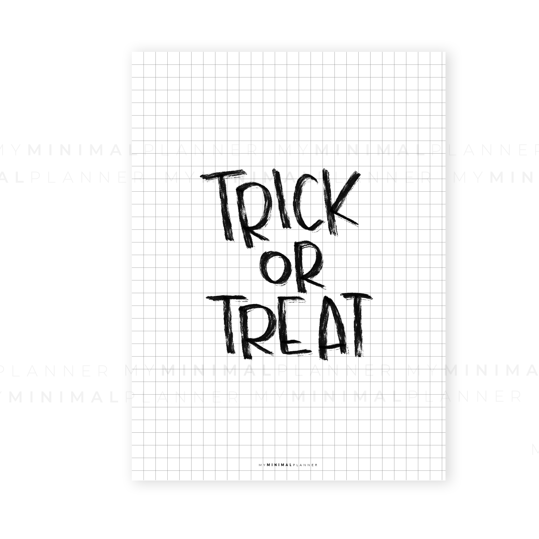 PRD211 - Trick or Treat - Printable Dashboard – My Minimal Planner