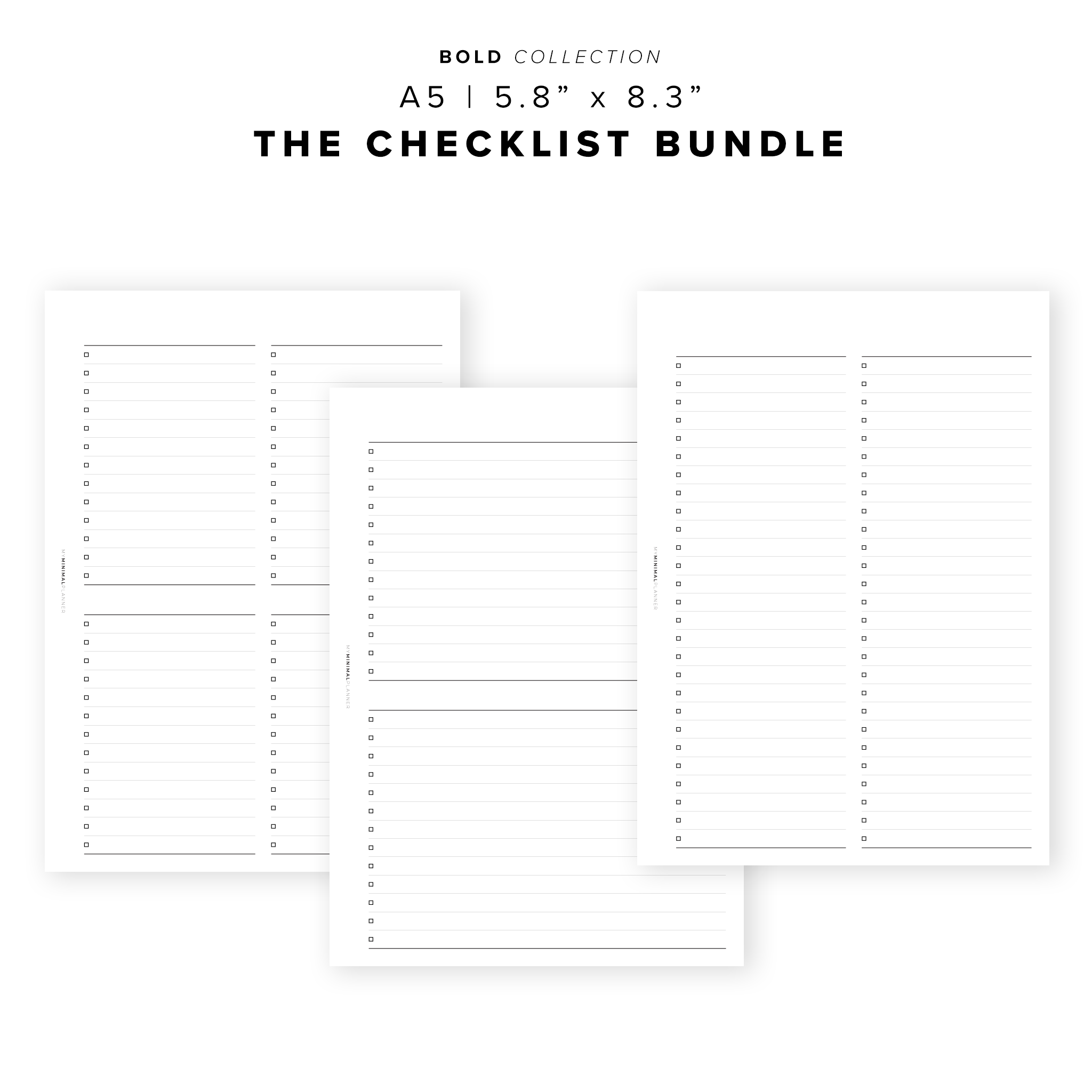PR152 - The Checklist - Printable Insert – My Minimal Planner