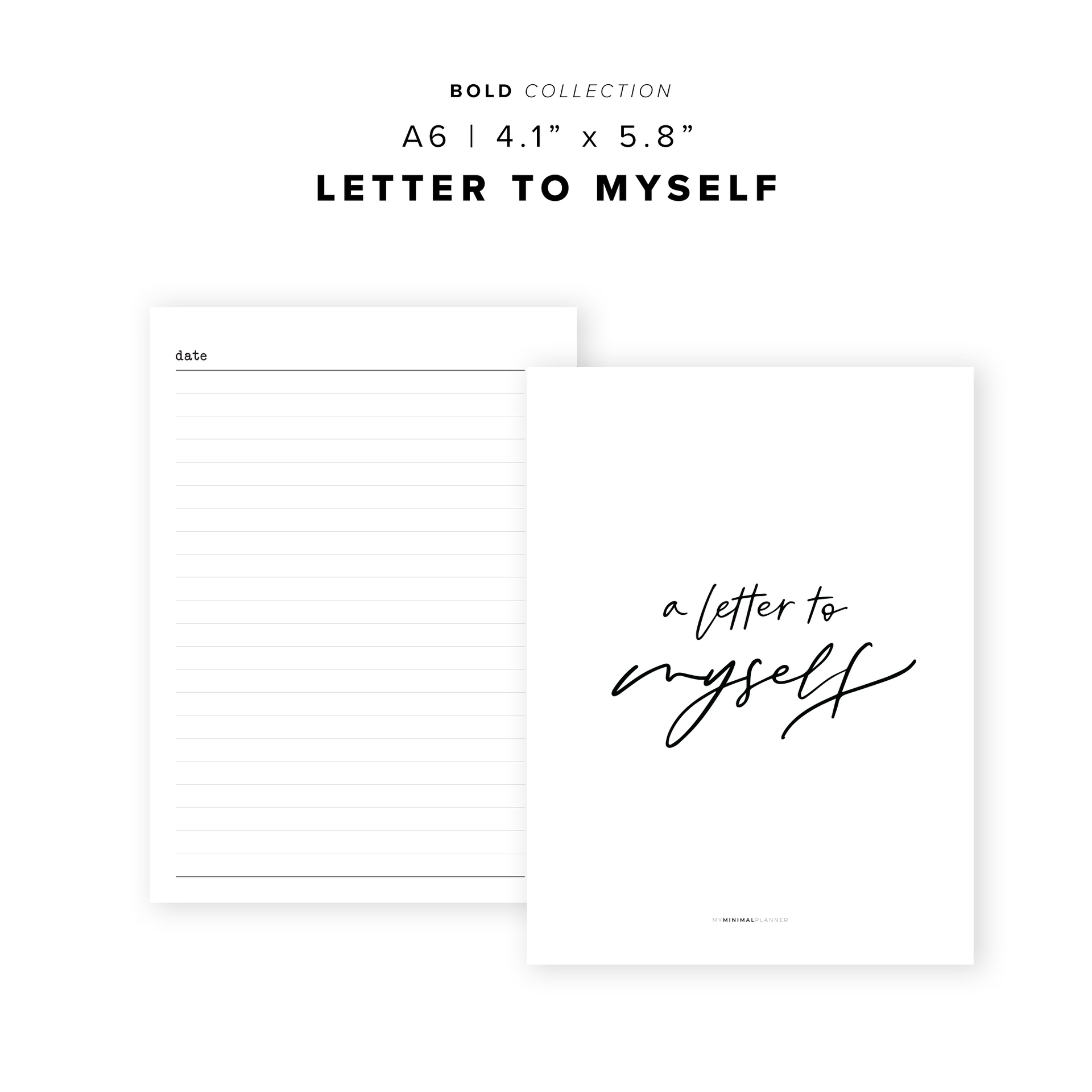 PR94 - Letter To Myself - Printable Insert – My Minimal Planner