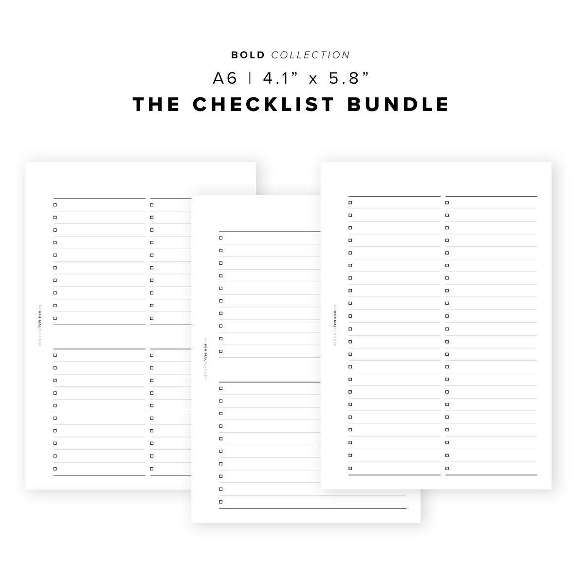 PR152 - The Checklist - Printable Insert – My Minimal Planner
