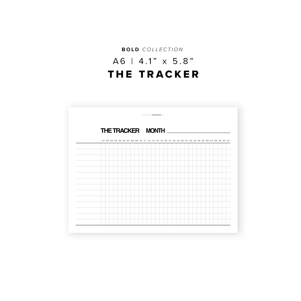PR112 - The Tracker - Printable Insert – My Minimal Planner