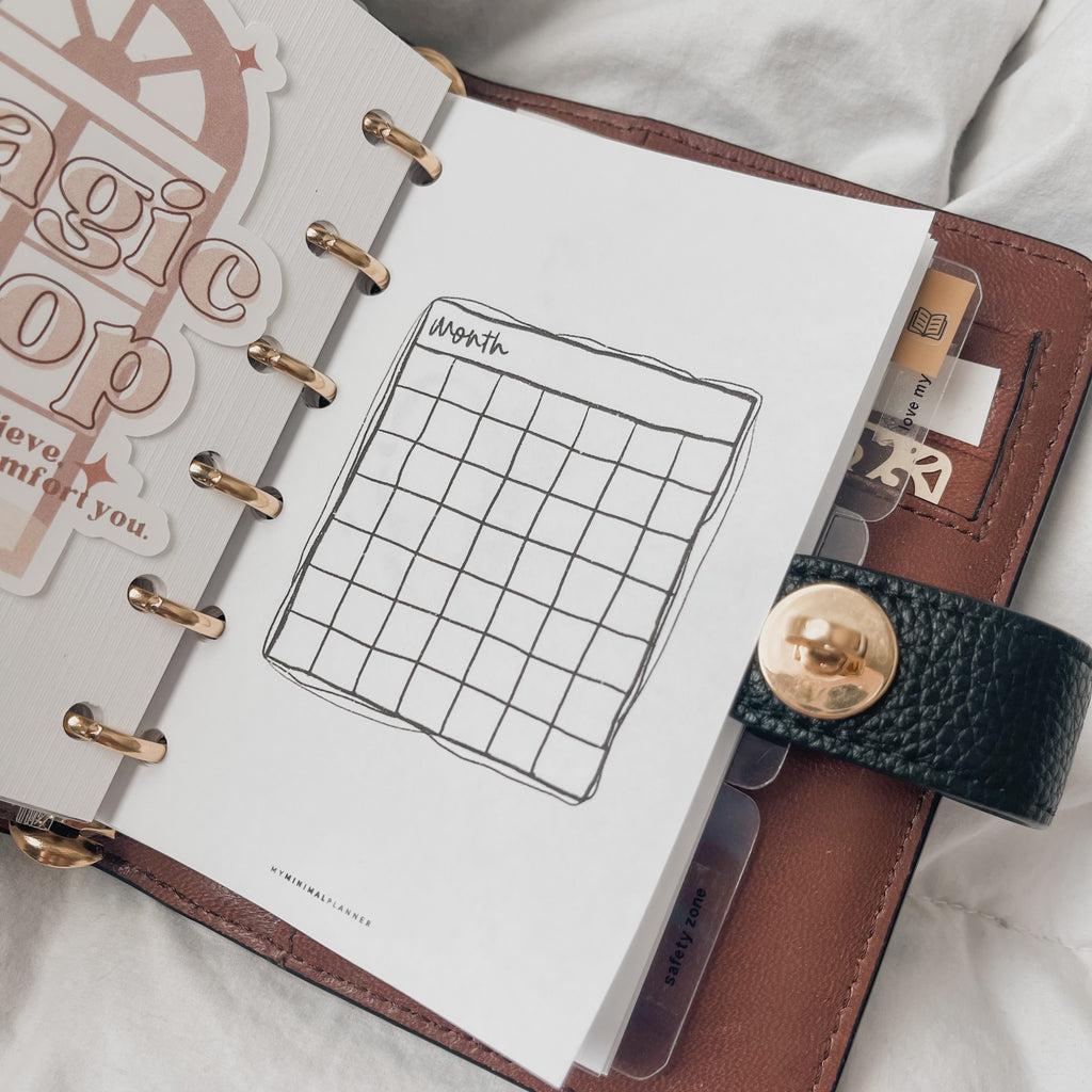 PRD143 - Calendar Doodle - Printable Dashboard – My Minimal Planner