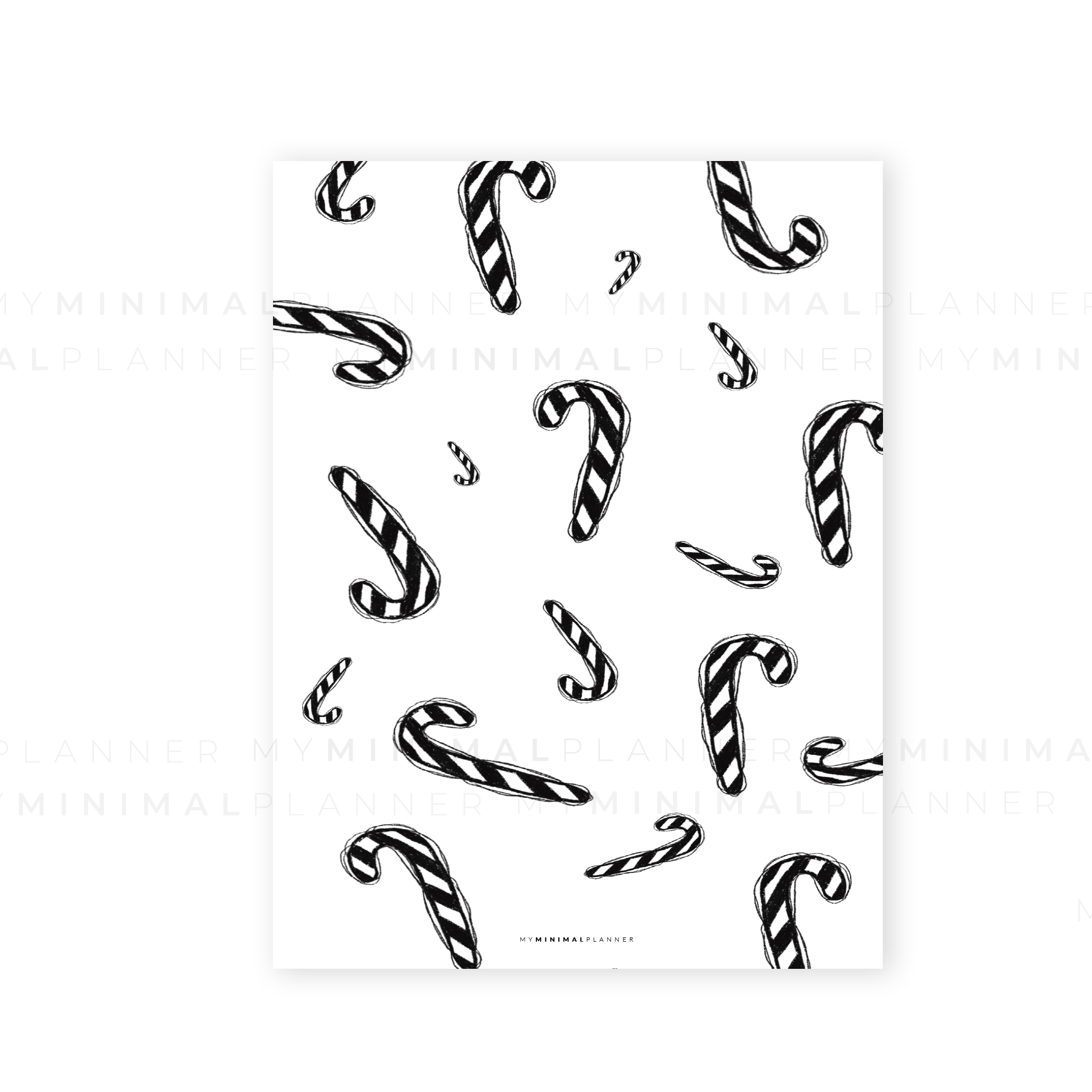 PRD155 - Candy Canes - Printable Dashboard – My Minimal Planner