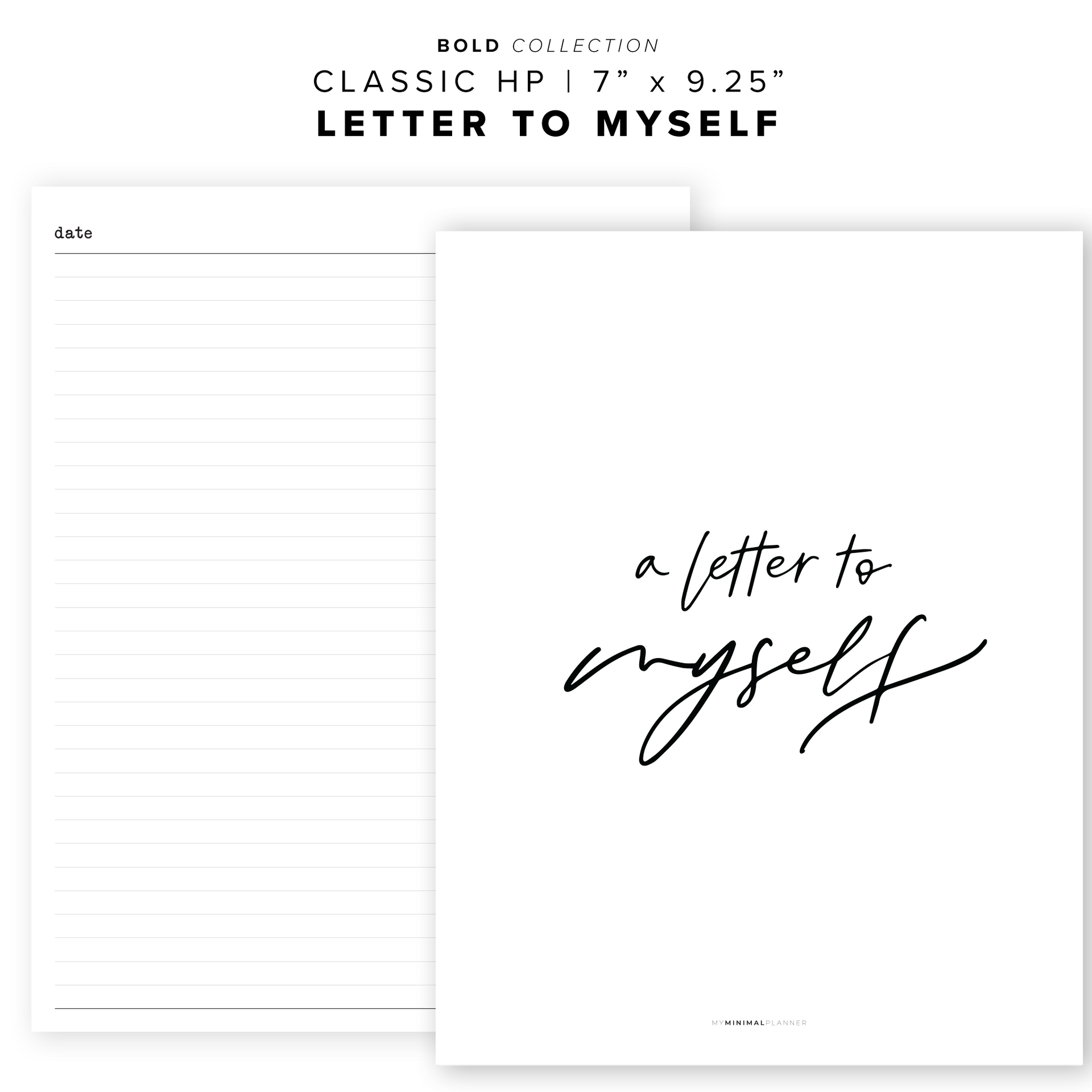 PR94 - Letter To Myself - Printable Insert – My Minimal Planner
