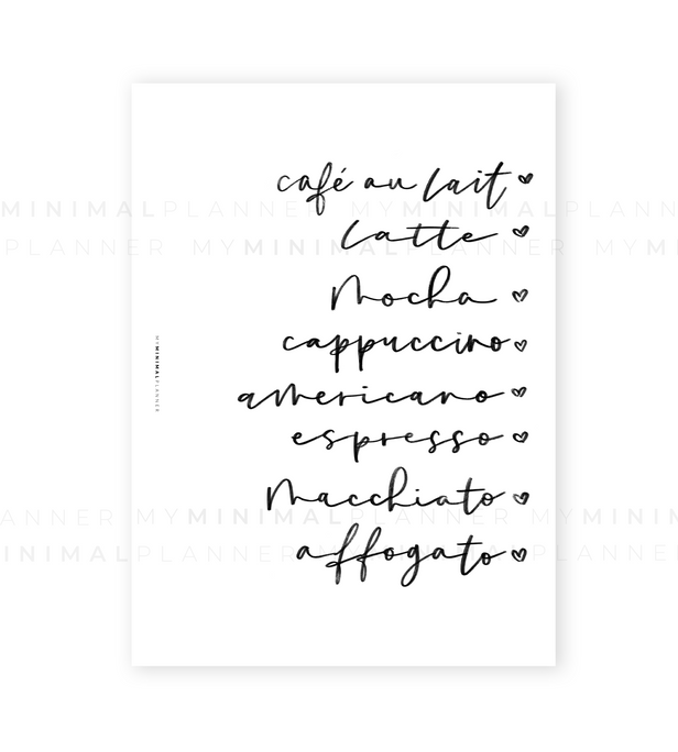 Script / Calligraphy – My Minimal Planner