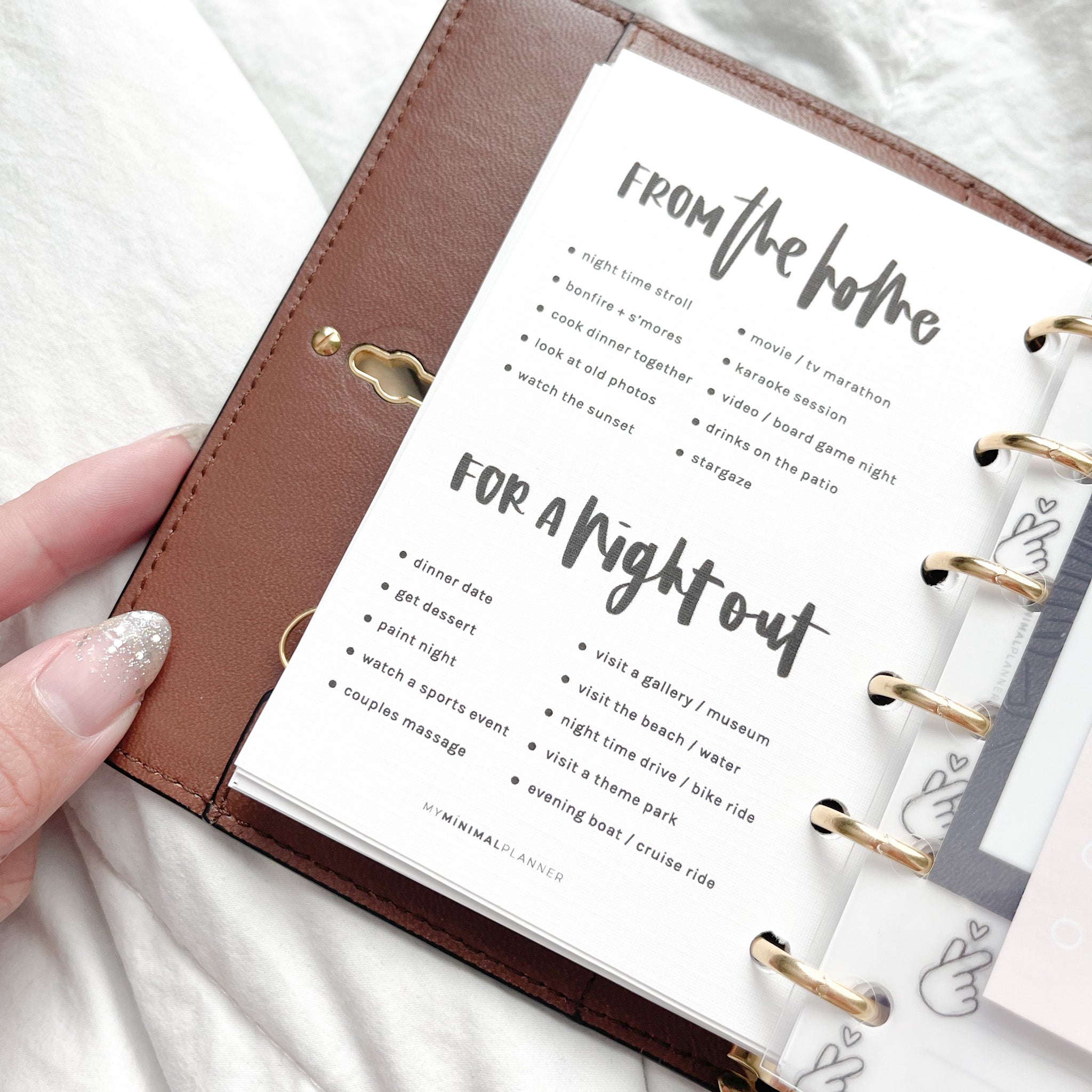 PRD135 - Date Night Ideas - Printable Dashboard – My Minimal Planner