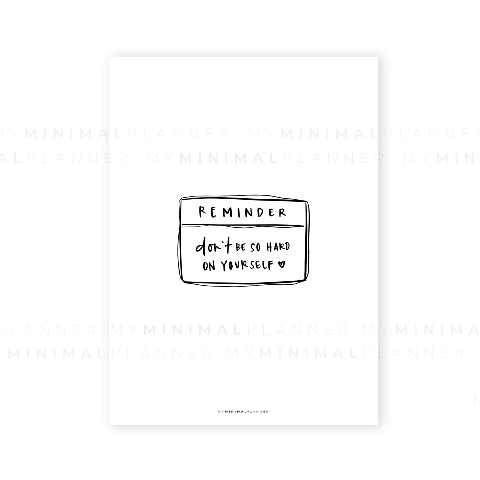 PRD03 - Daily Reminders / Set of 5 - Printable Dashboards – My Minimal ...