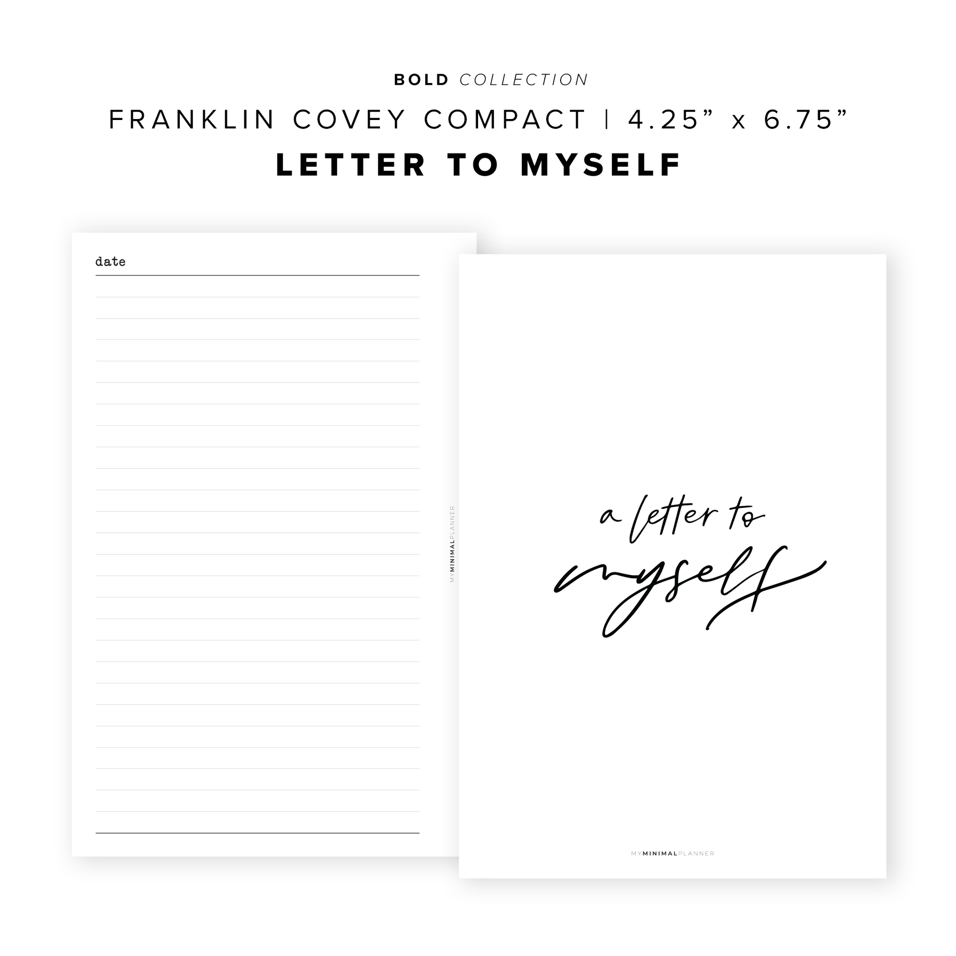 PR94 - Letter To Myself - Printable Insert – My Minimal Planner