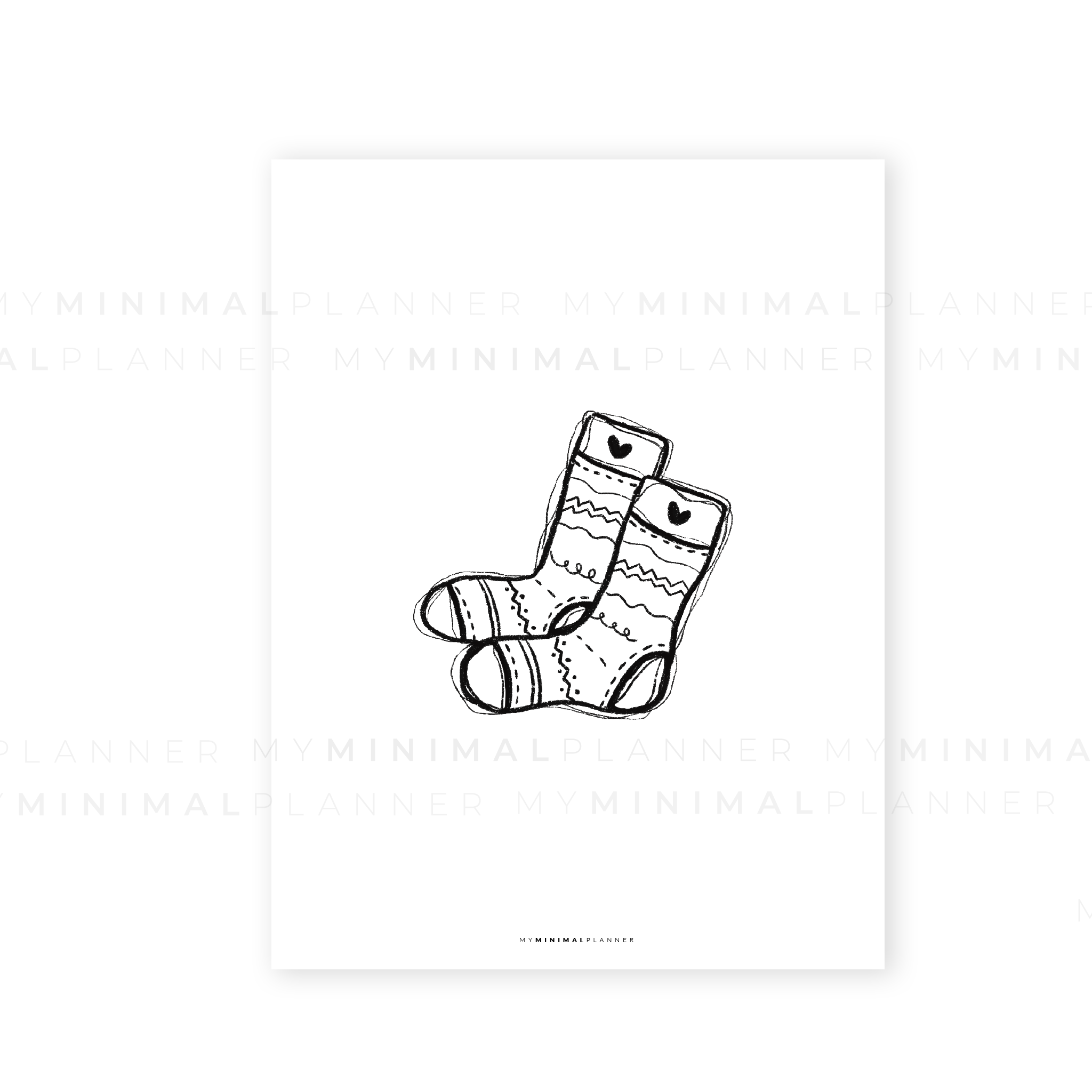 PRD151 - Festive Socks - Printable Dashboard – My Minimal Planner
