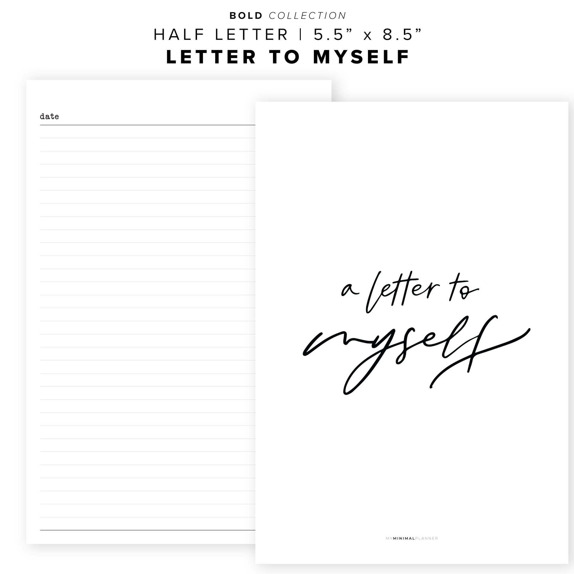 PR94 - Letter To Myself - Printable Insert – My Minimal Planner