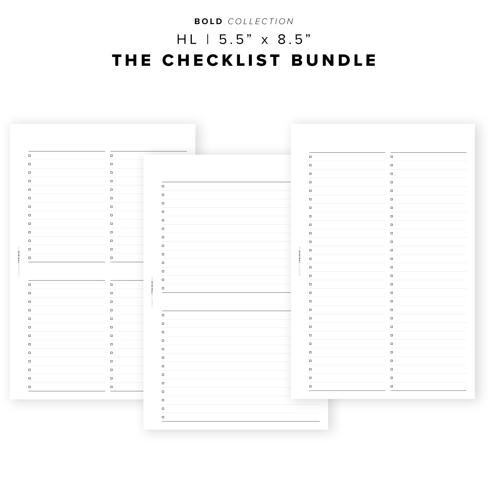PR152 - The Checklist - Printable Insert – My Minimal Planner