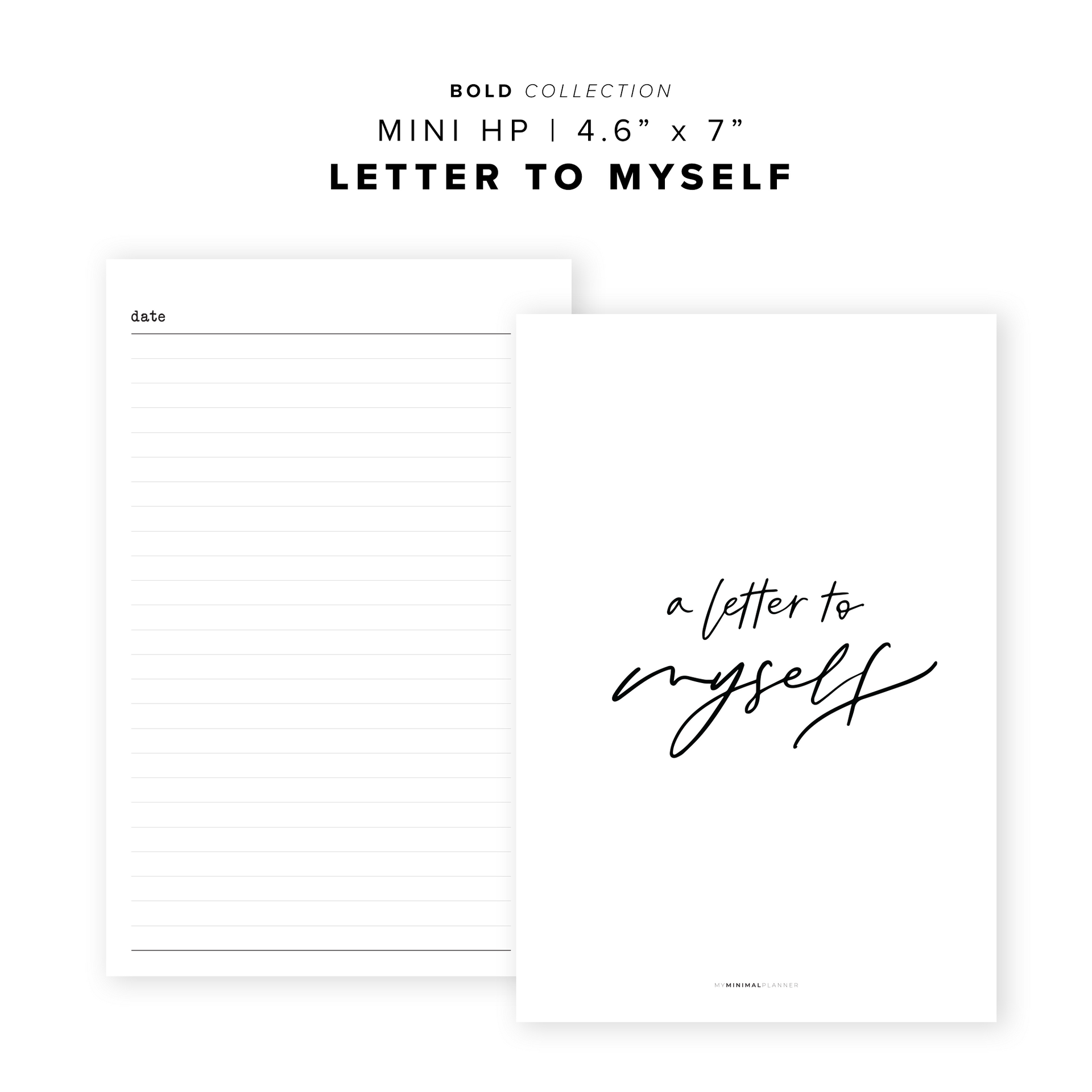 PR94 - Letter To Myself - Printable Insert – My Minimal Planner