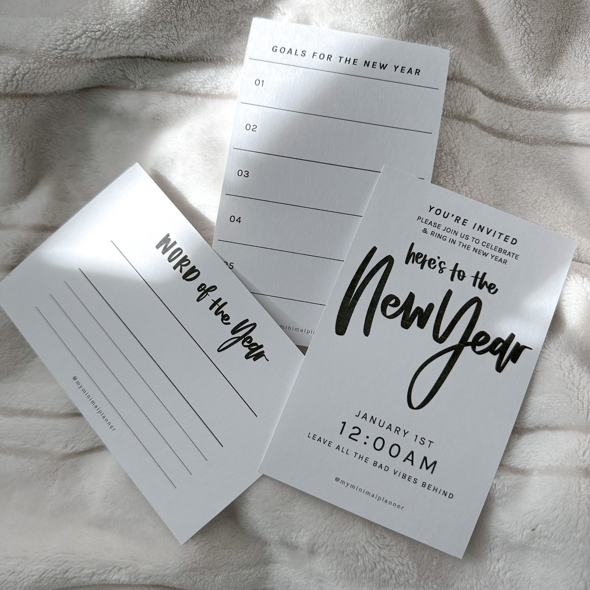 PPC08 - New Years Bundle - Printable Planner Cards – My Minimal Planner