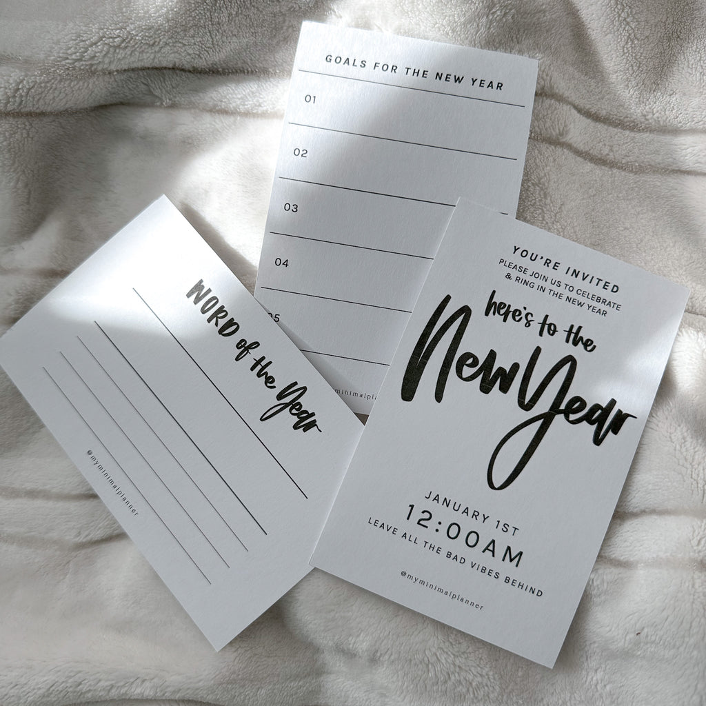 PPC08 - New Years Bundle - Printable Planner Cards – My Minimal Planner