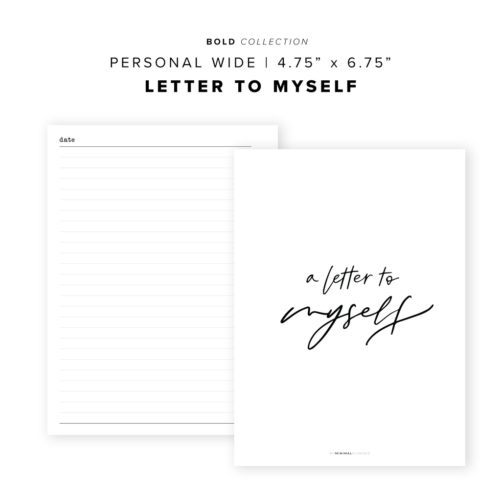 PR94 - Letter To Myself - Printable Insert – My Minimal Planner