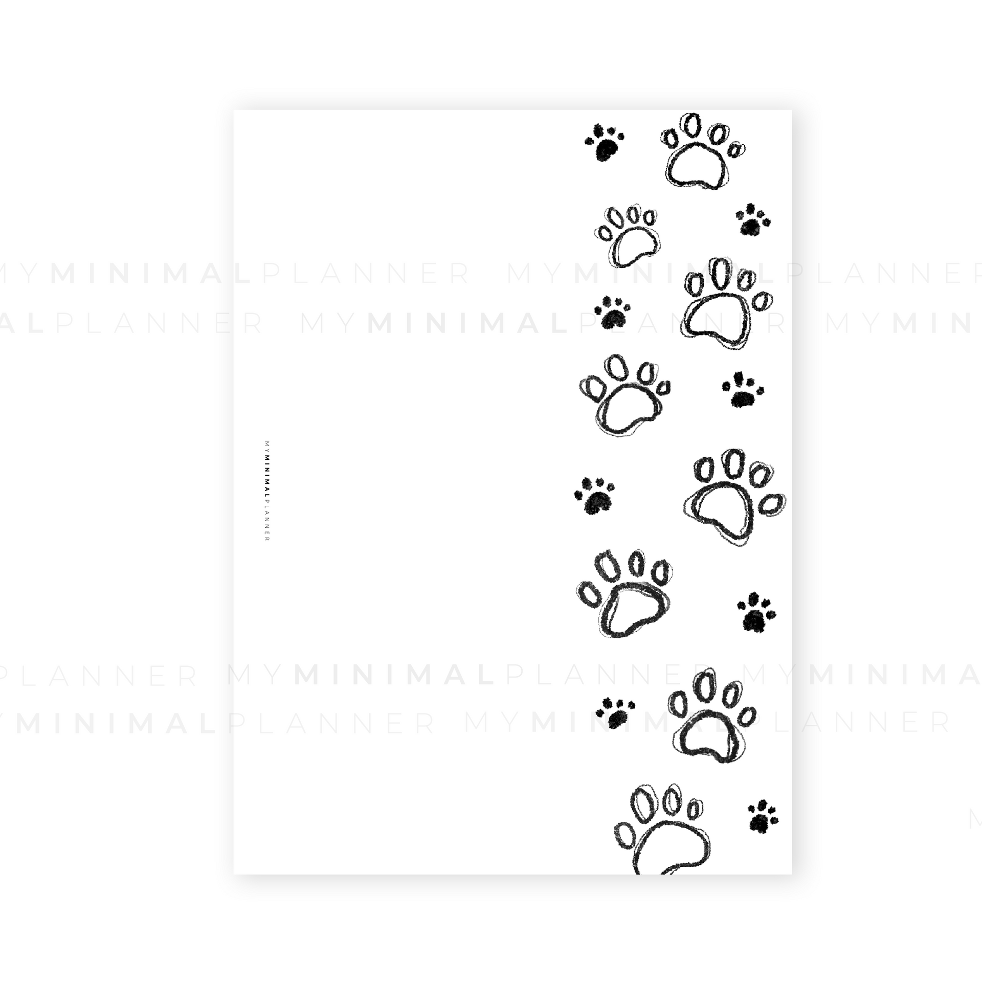 PRD93 - Paw Prints - Printable Dashboard – My Minimal Planner